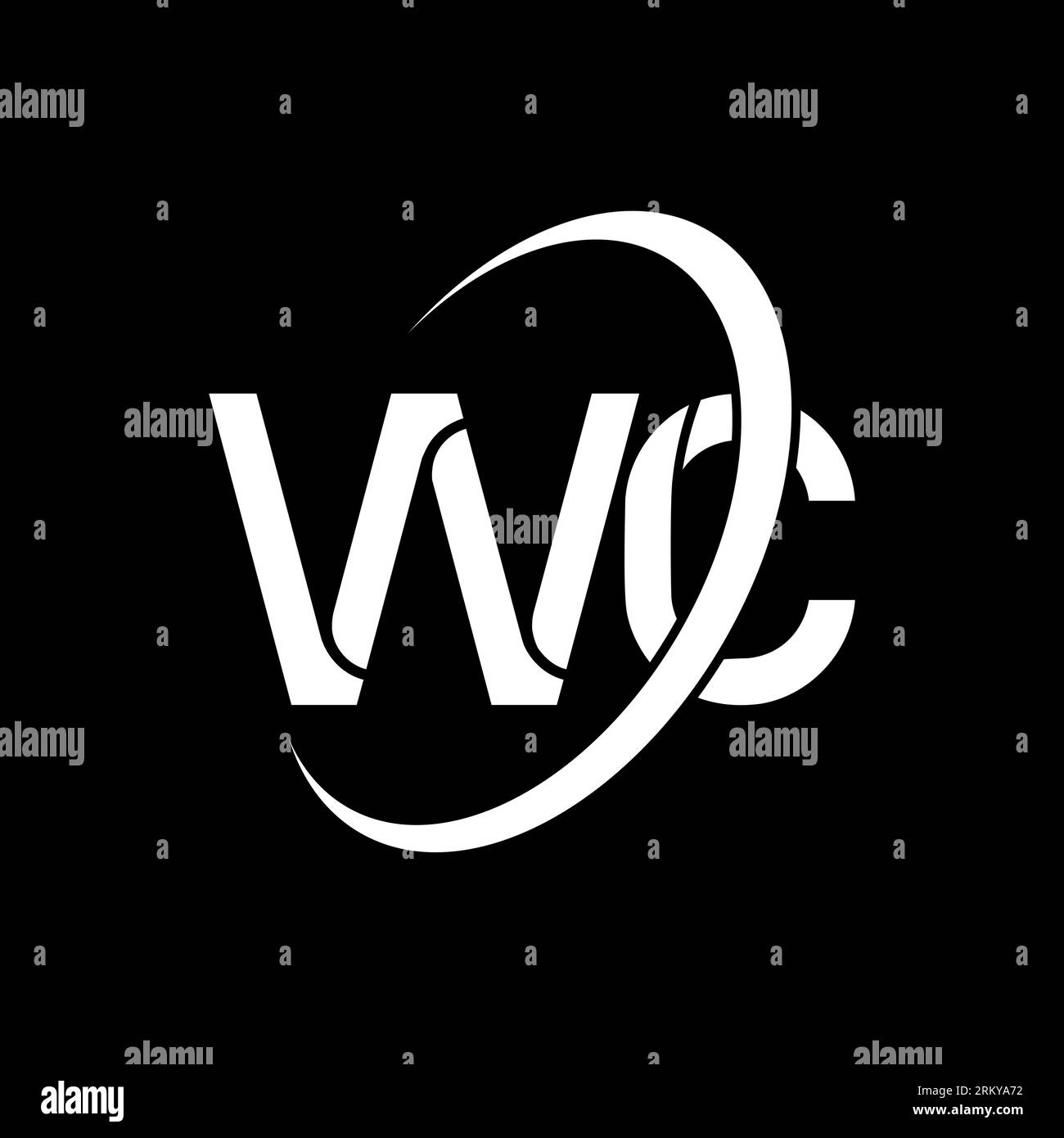 WC logo. W C design. White WC letter. WC/W C letter logo design ...