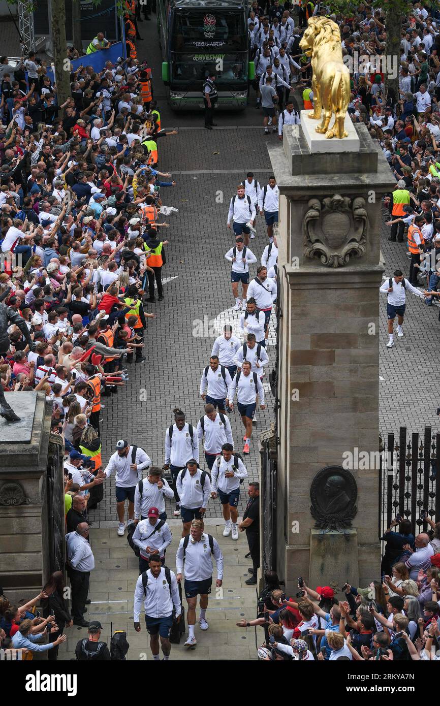 England team arrival ahead of the 2023 Summer Series match England vs ...