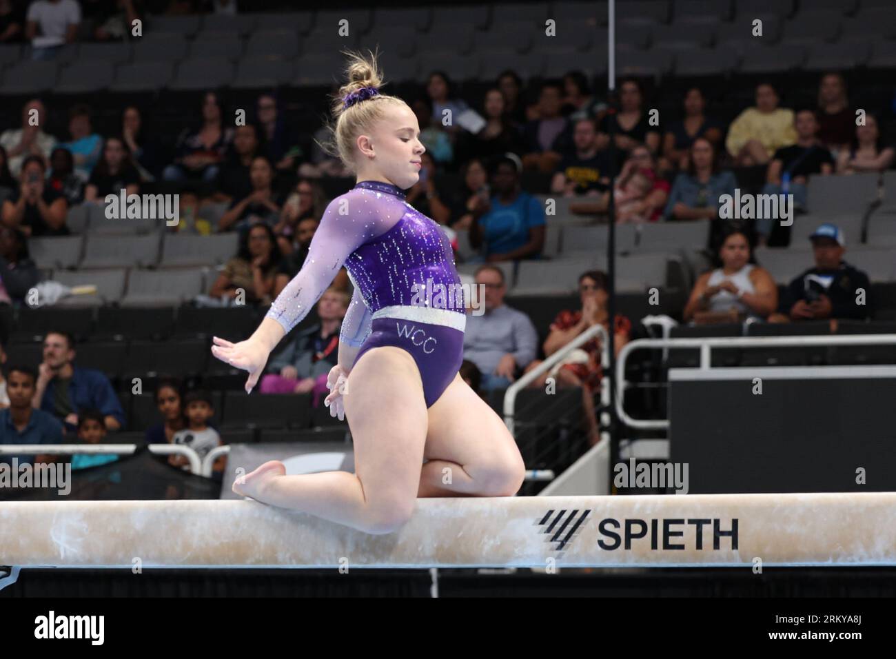 August 25, 2023: Gymnast Joscelyn Roberson during the senior women day ...