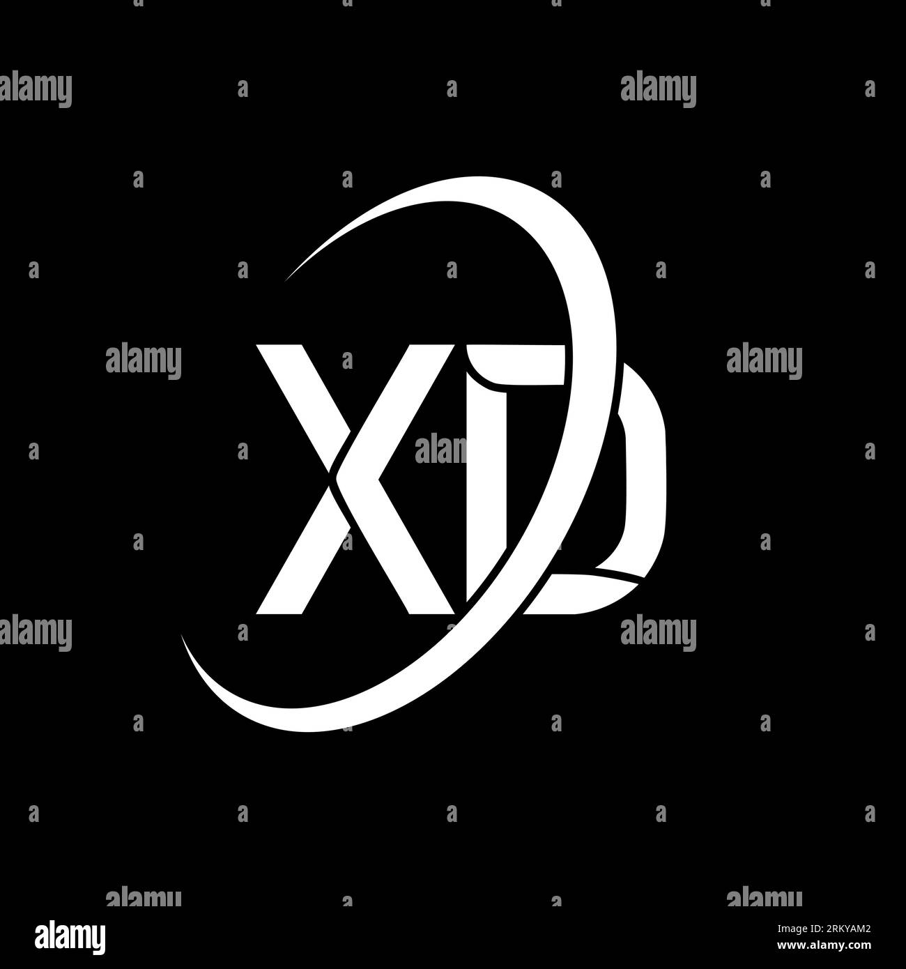 XD logo. X D design. White XD letter. XD/X D letter logo design. Initial letter XD linked circle ...