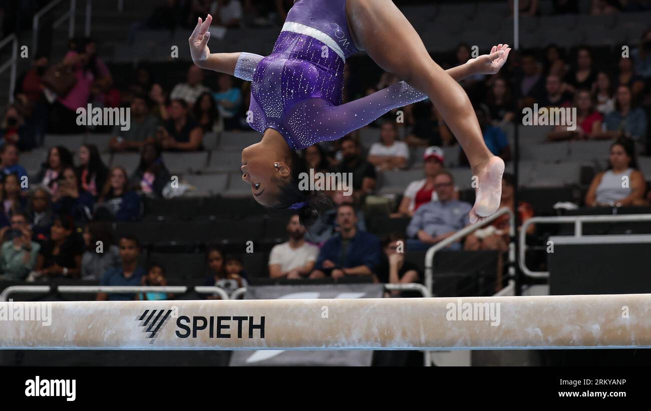 August 25, 2023: Gymnast Zoe Miller during the senior women day 1 ...