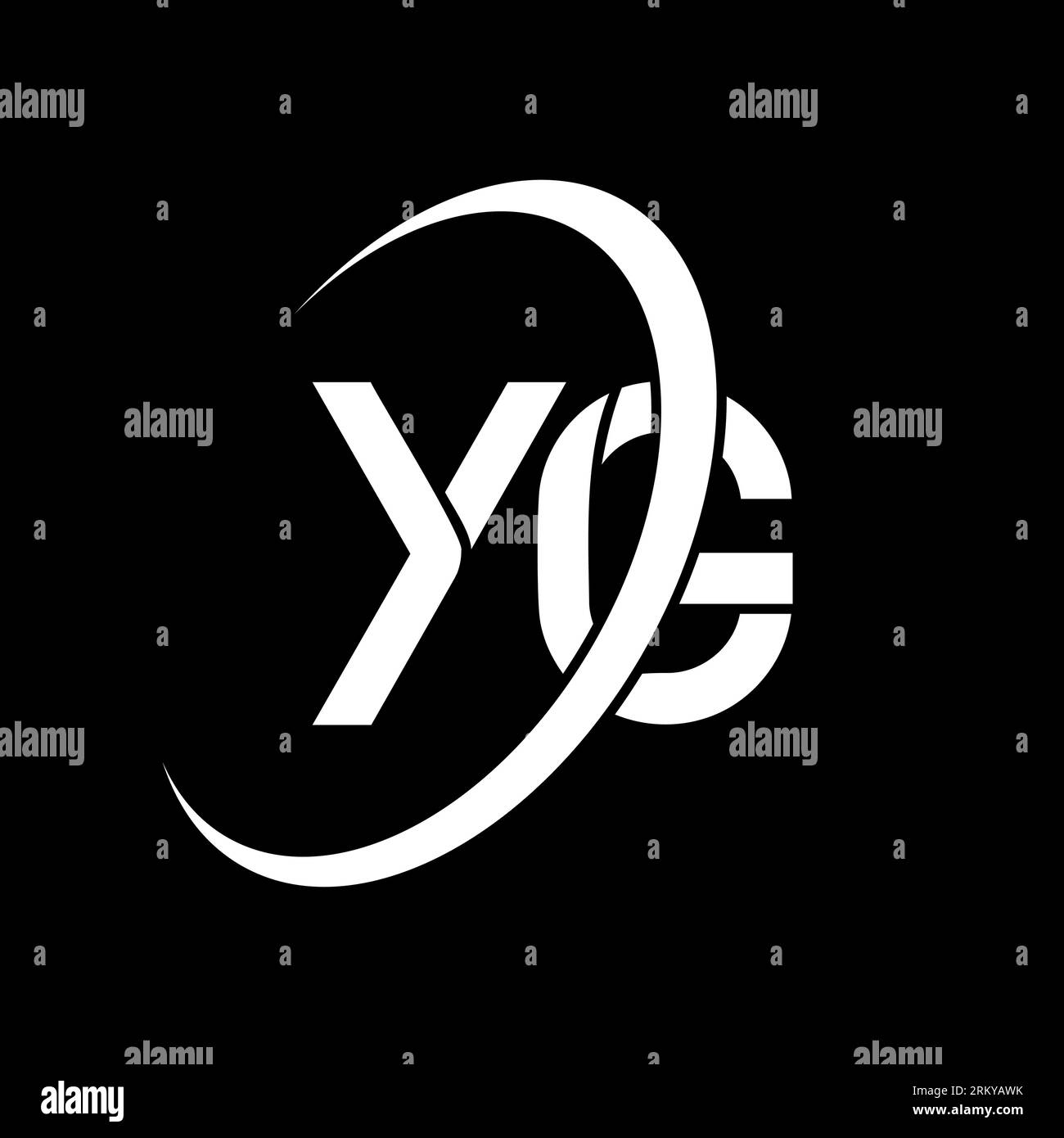 YG logo. Y G design. White YG letter. YG/Y G letter logo design ...