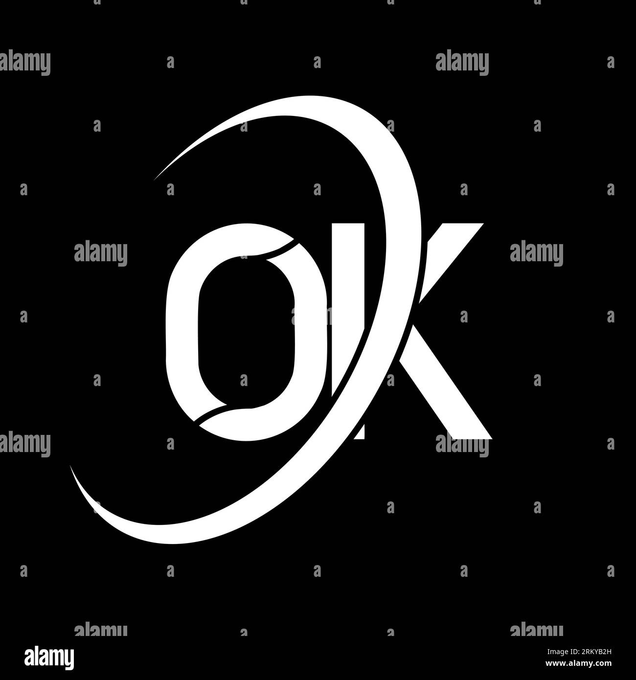 OK logo. O K design. White OK letter. OK/O K letter logo design ...