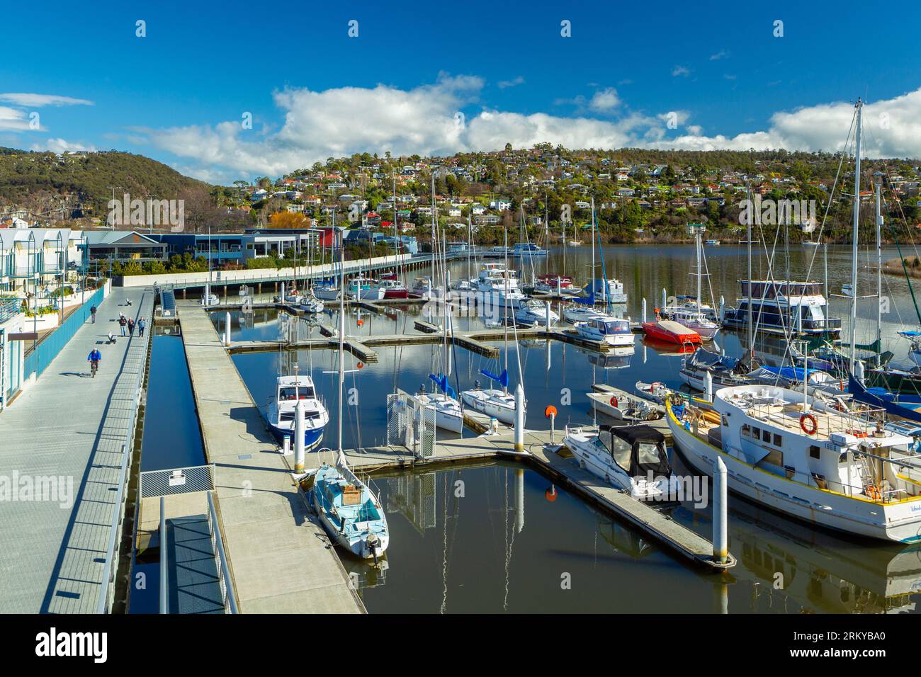 The Seaport Marina on the Esk River in Launceston in Tasmania ...