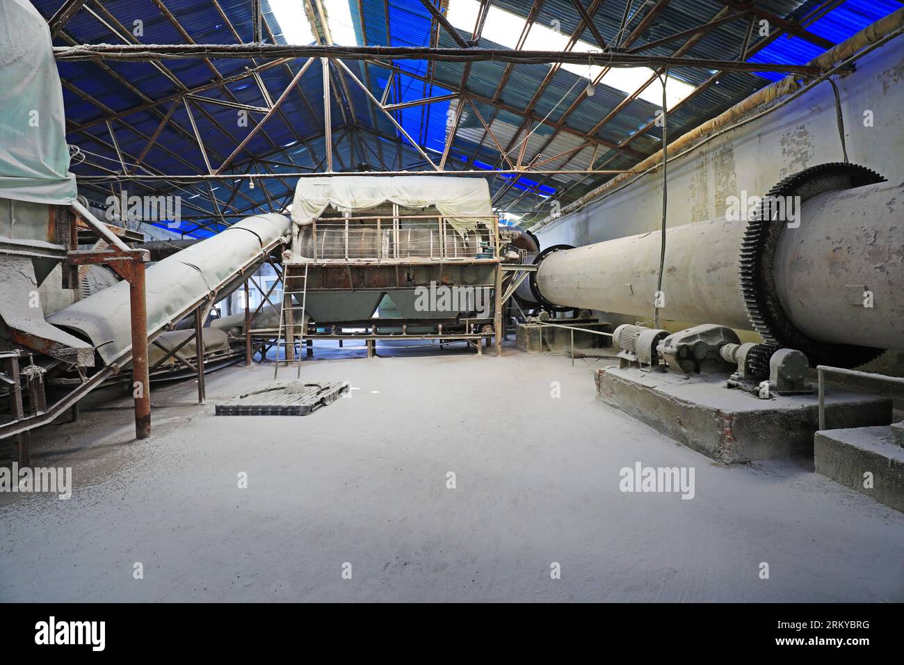 Compound fertilizer production line in a factory, China Stock Photo - Alamy