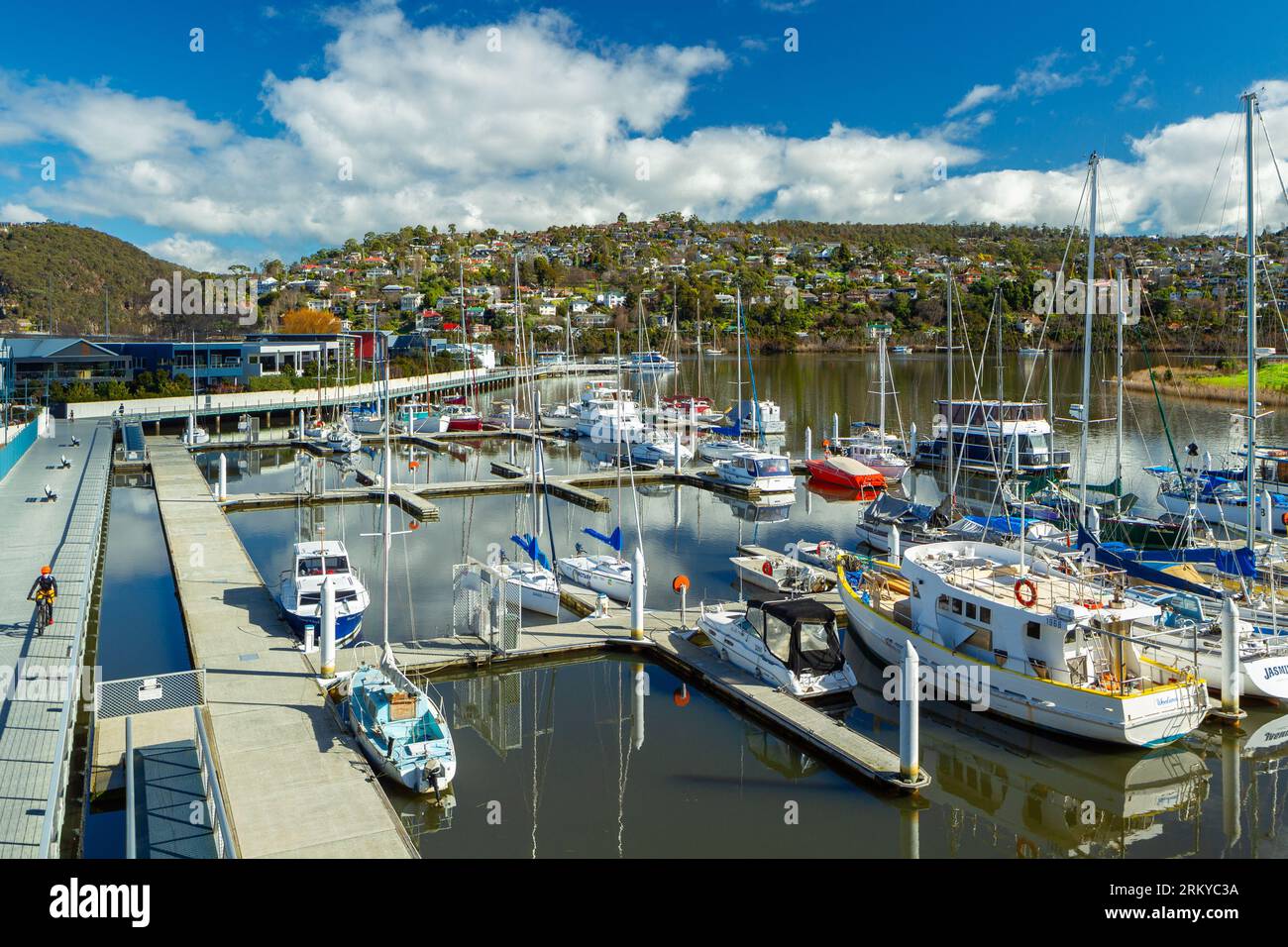 The Seaport Marina on the Esk River in Launceston in Tasmania ...