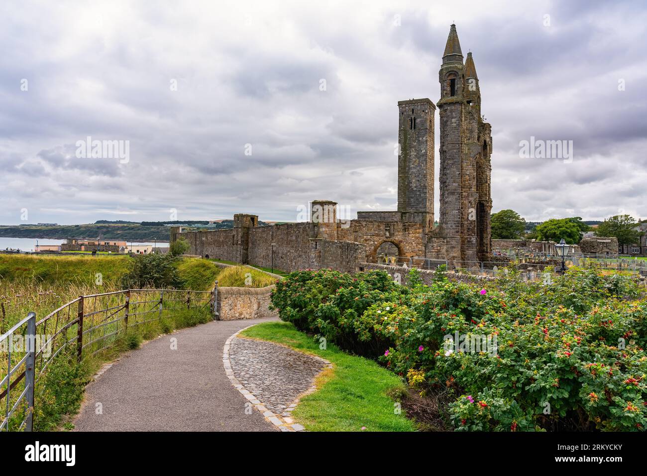 Ruins of Saint Andrews Cathedral in Scotland, one of the largest in the ...