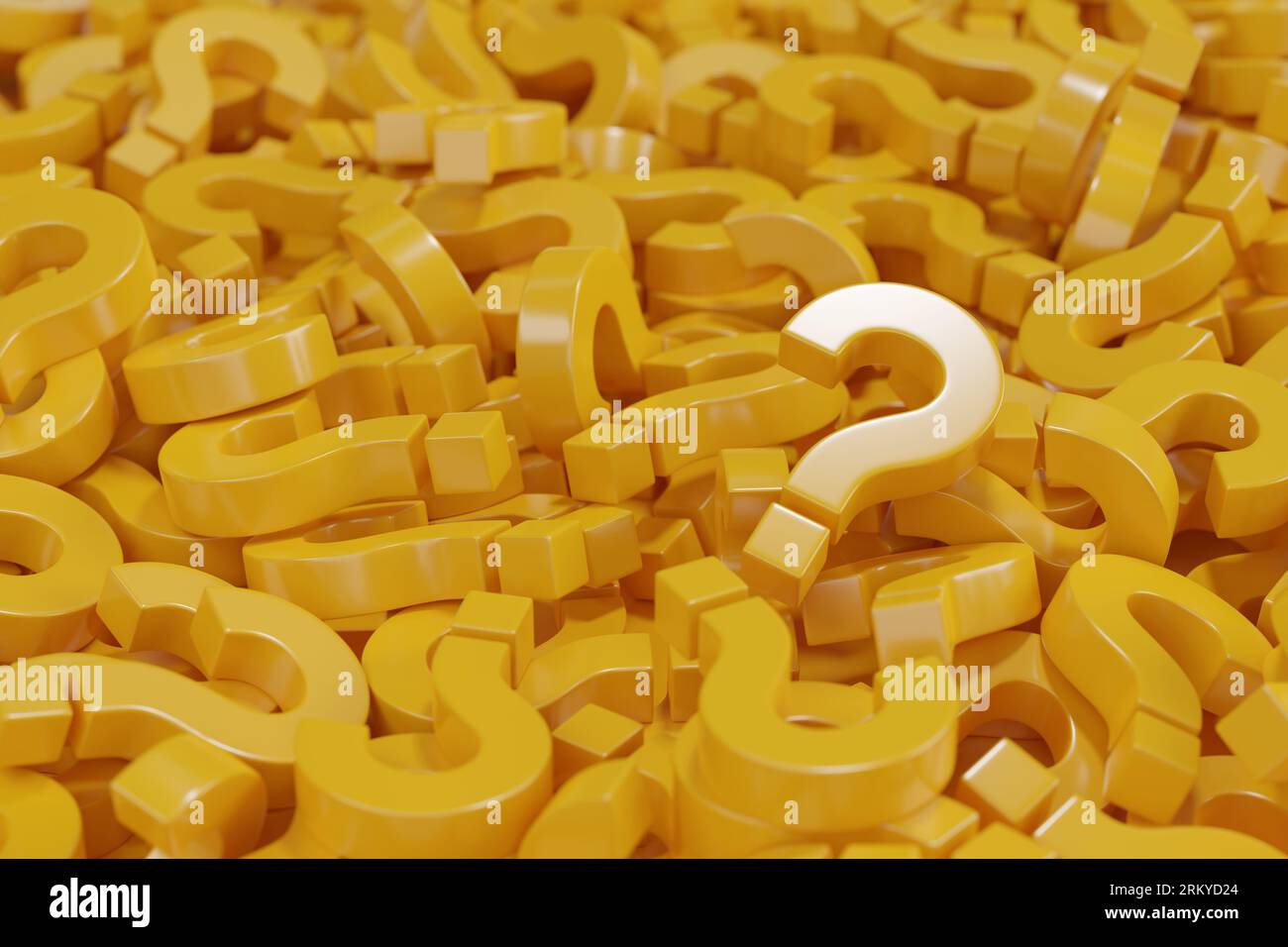 Lots of solid question marks. 3d illustration Stock Photo - Alamy
