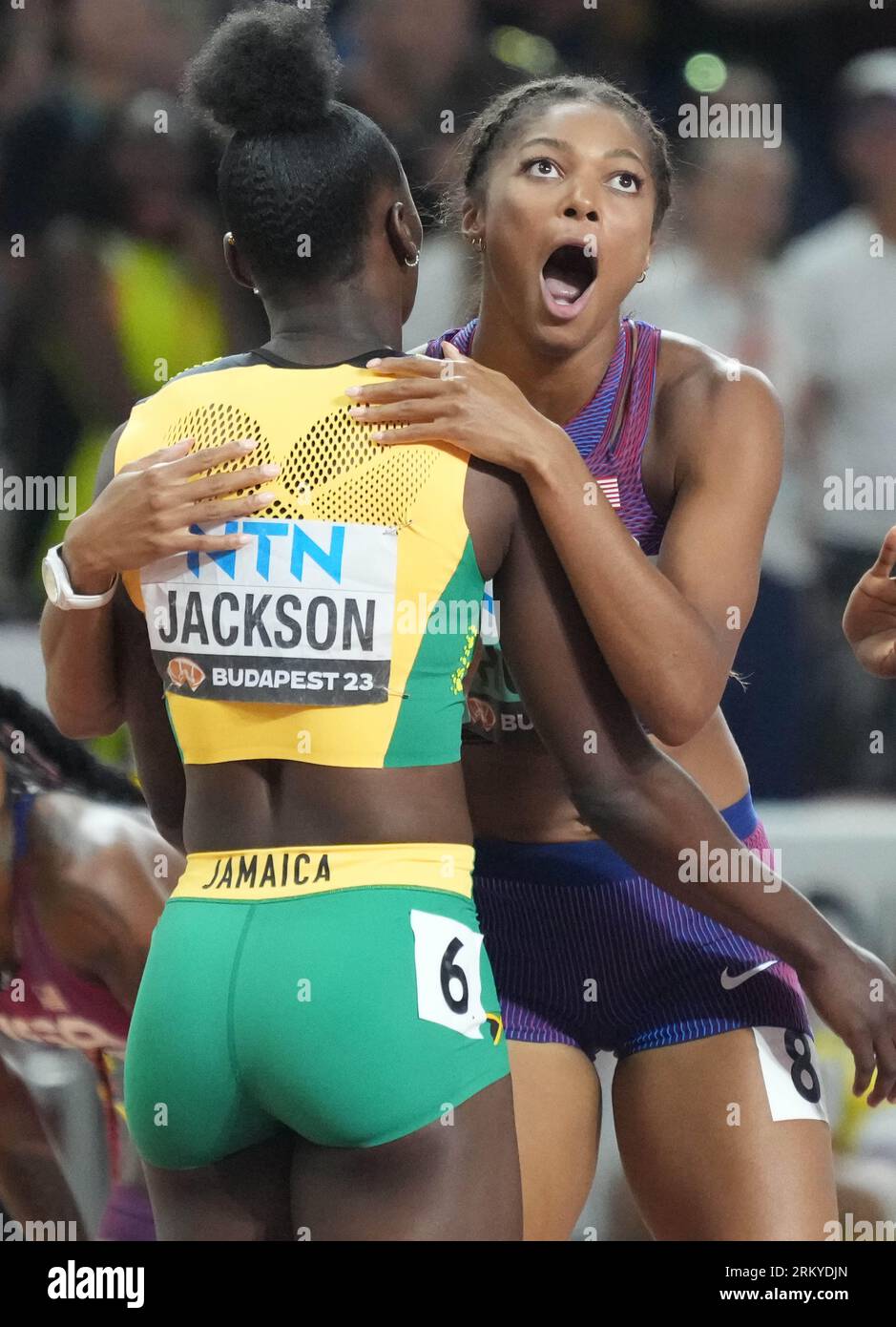 Gabrielle THOMAS of USA and Shericka JACKSON of JAM Final 200 METRES ...