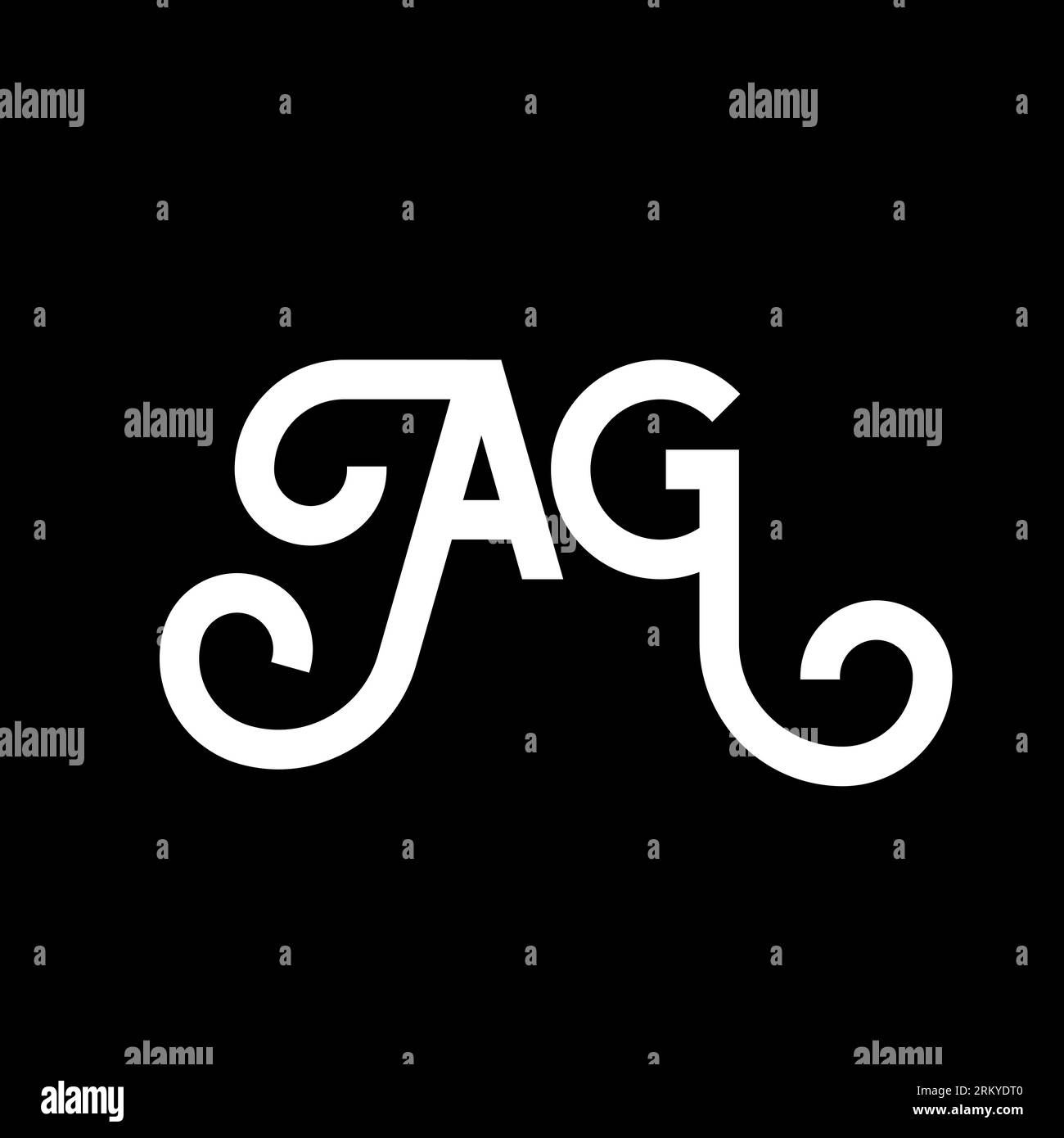 Ag minimal logo design Black and White Stock Photos & Images - Alamy