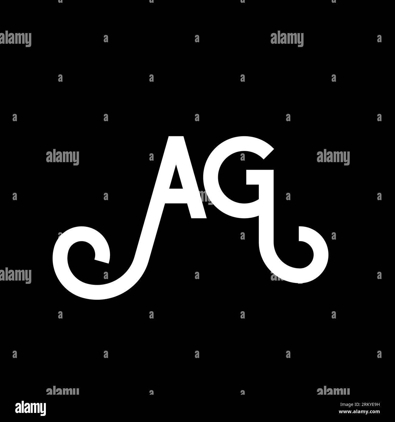 AG Letter Logo Design. Initial letters AG logo icon. Abstract letter AG ...