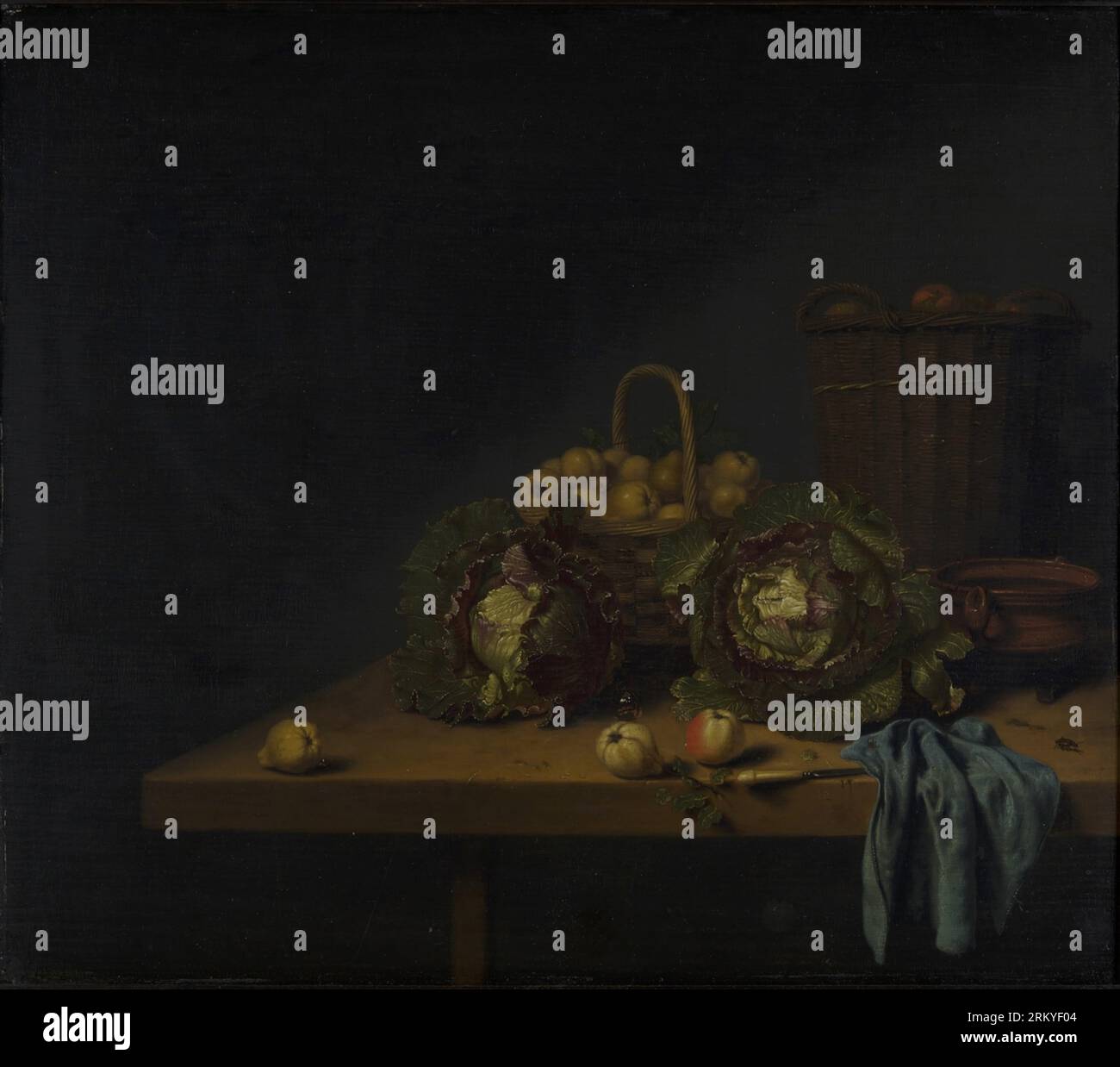 Still life with fruit and vegetables circa 1670 by Hubert van Ravesteyn ...