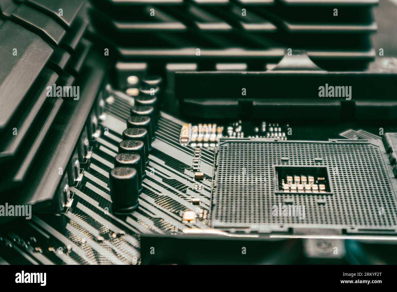 Am4 Cpu Socket On Desktop Pc Motherboard Computer Hardware Chipset