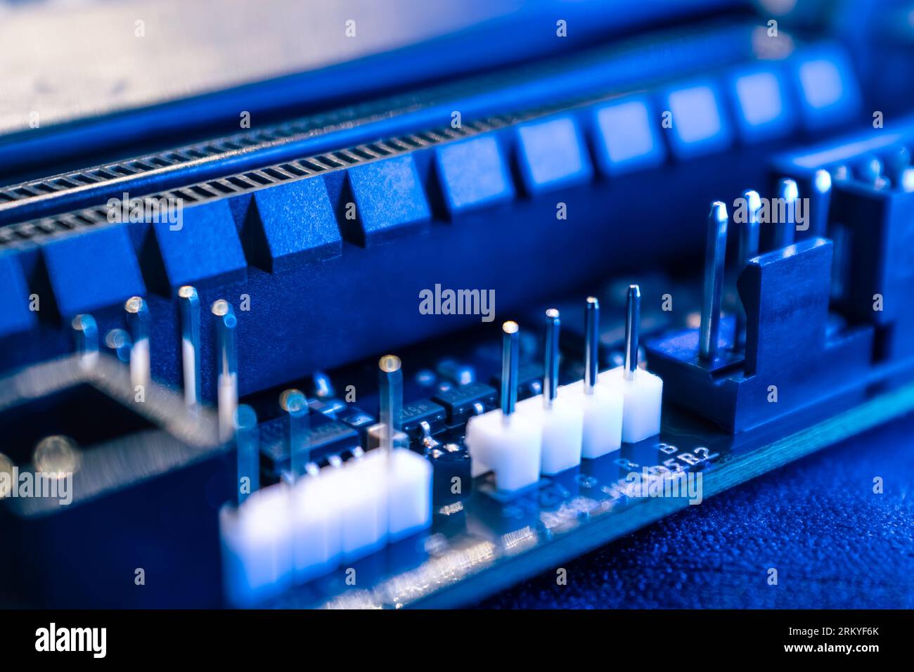 Socket Pins On Motherboard Close Up Of Modern Powerful Desktop Pc