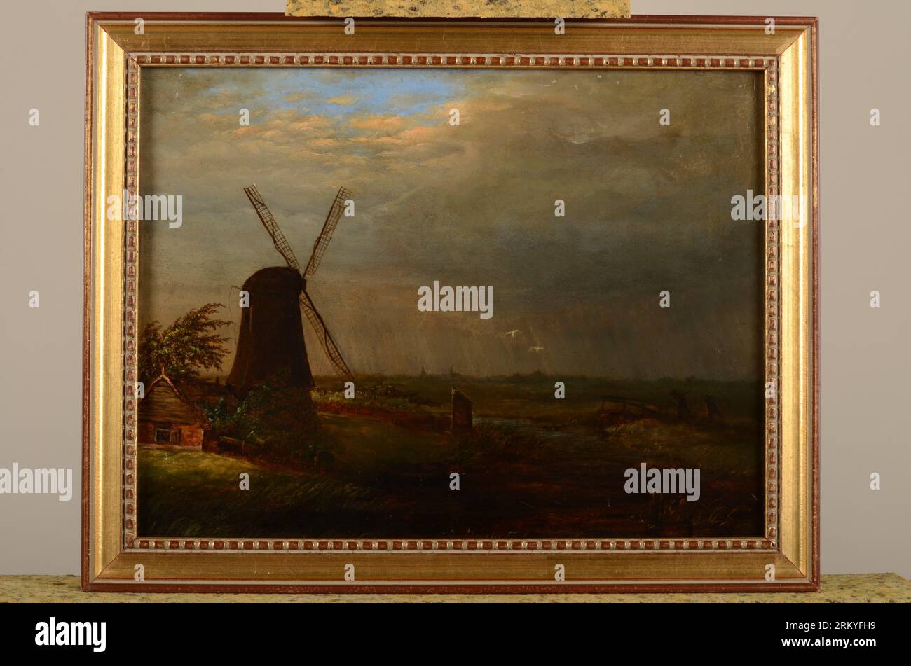 Landschap met molen in een opkomende bui between circa 1850 and circa ...
