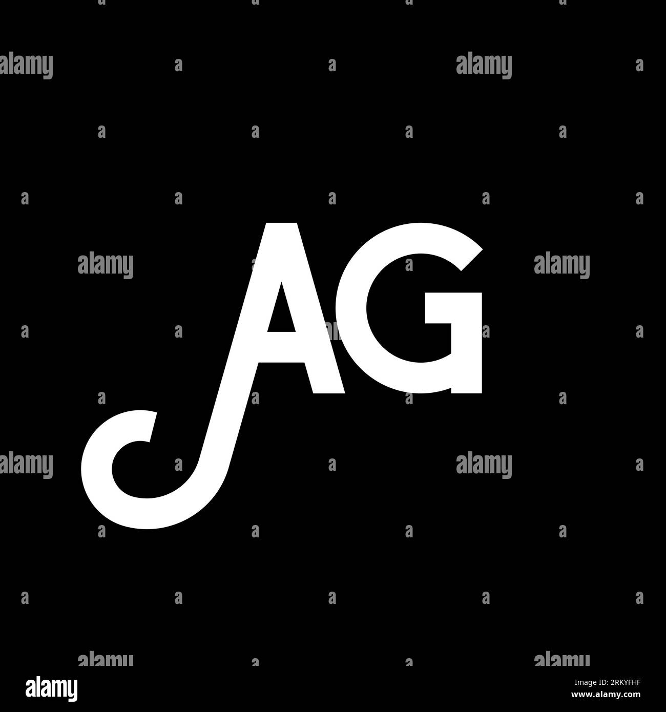 AG Letter Logo Design. Initial letters AG logo icon. Abstract letter AG ...
