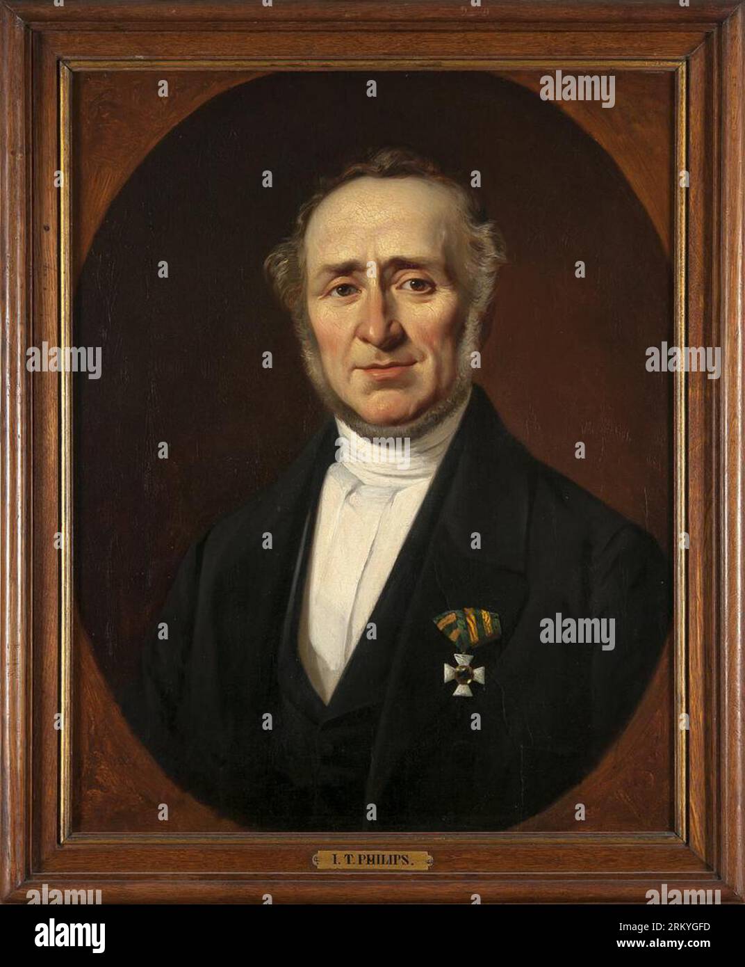 Portrait of Isaac Tobias Philips (1794-1872) between 1861 and 1870 by ...