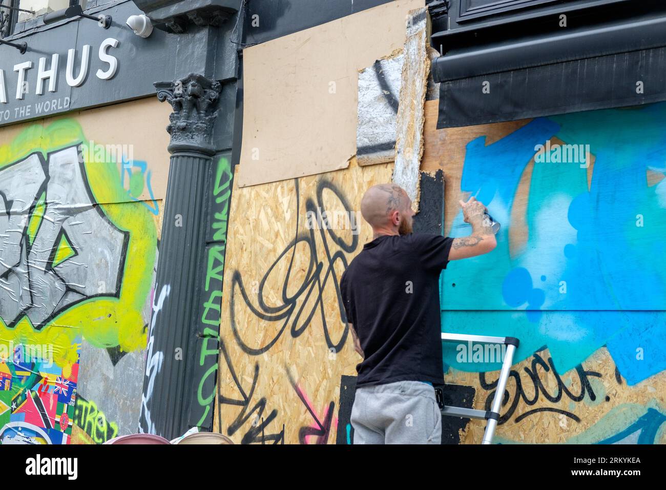 Graffiti aritists Notting Hill Carnival 2023, London, UK. Artists come ...