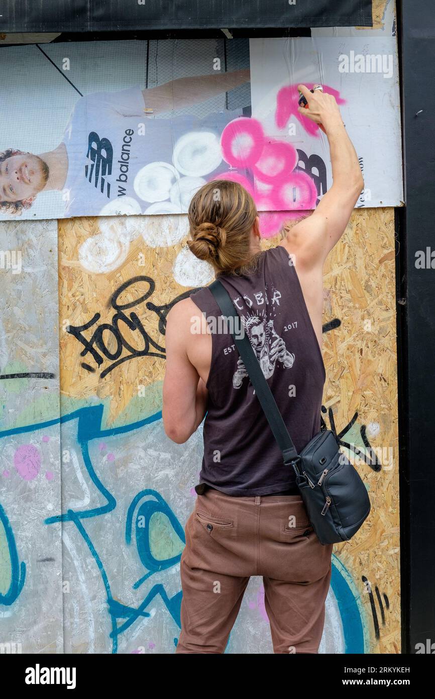 Graffiti aritists Notting Hill Carnival 2023, London, UK. Artists come ...