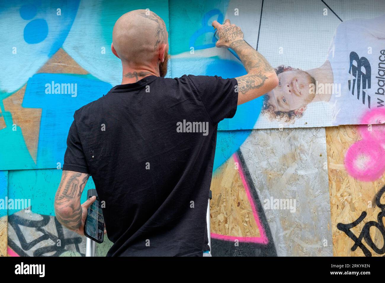 Graffiti aritists Notting Hill Carnival 2023, London, UK. Artists come ...