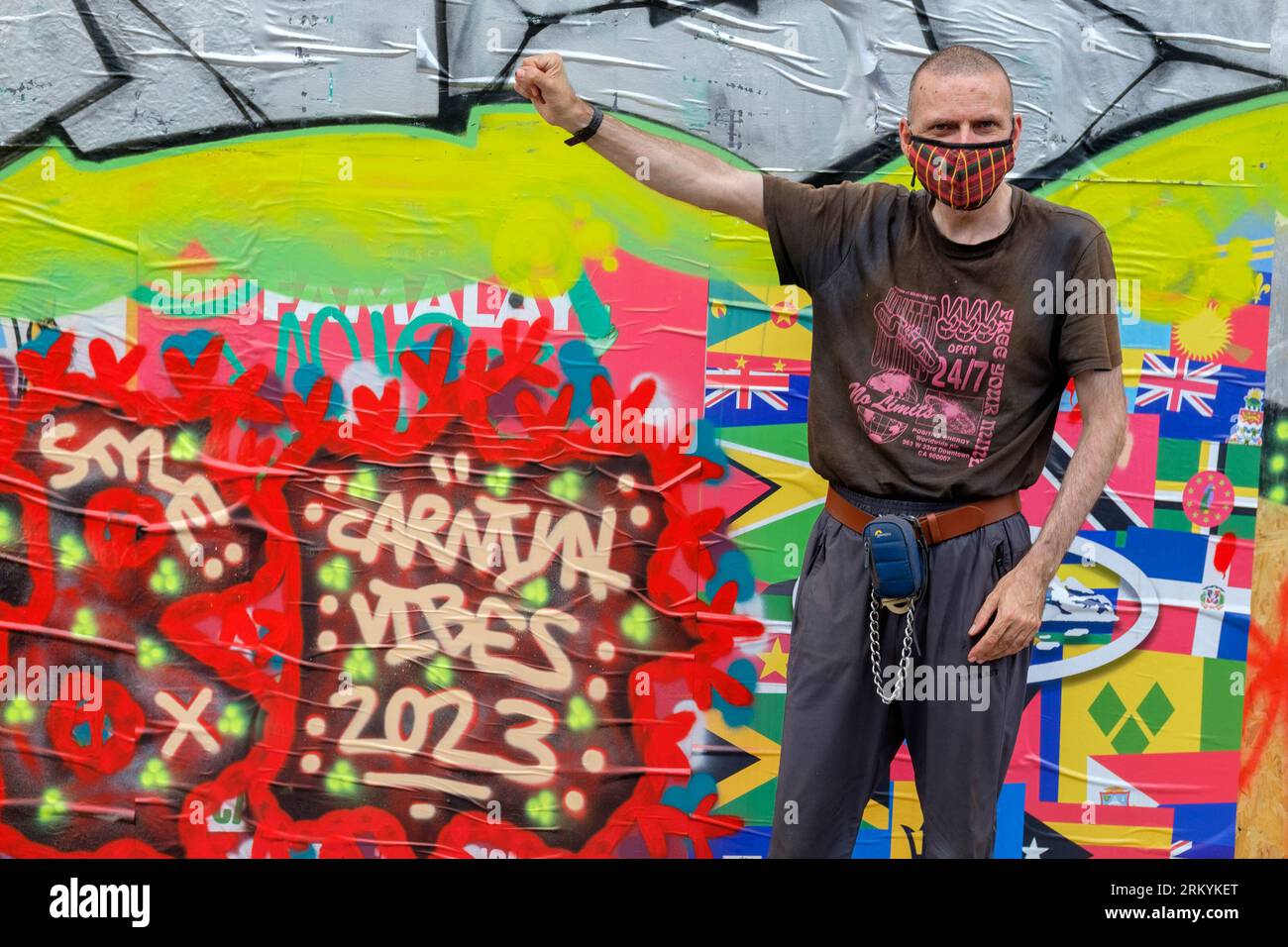 Graffiti aritists Notting Hill Carnival 2023, London, UK. Artists come ...