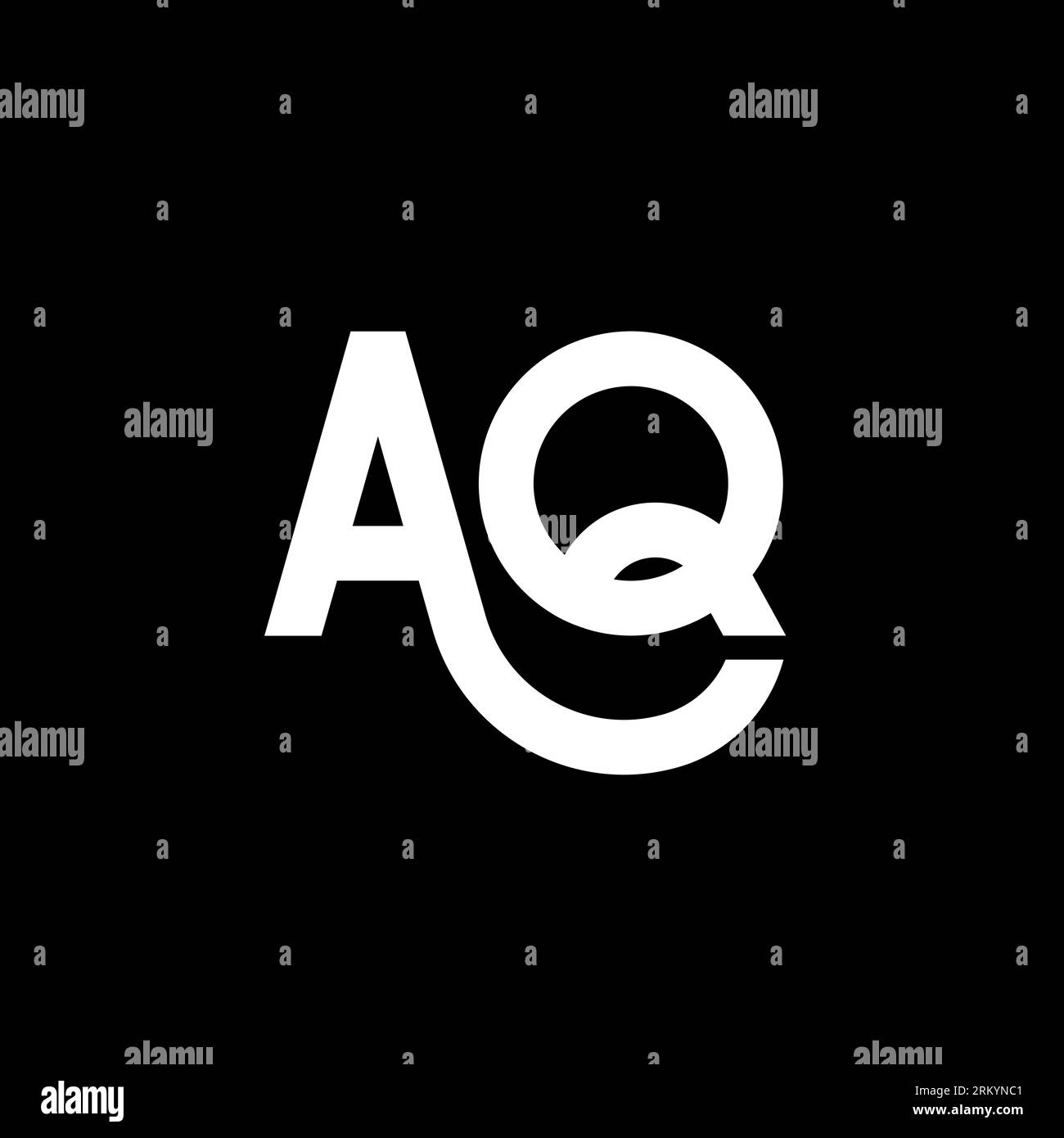 AQ letter logo design on black background. AQ creative initials letter ...