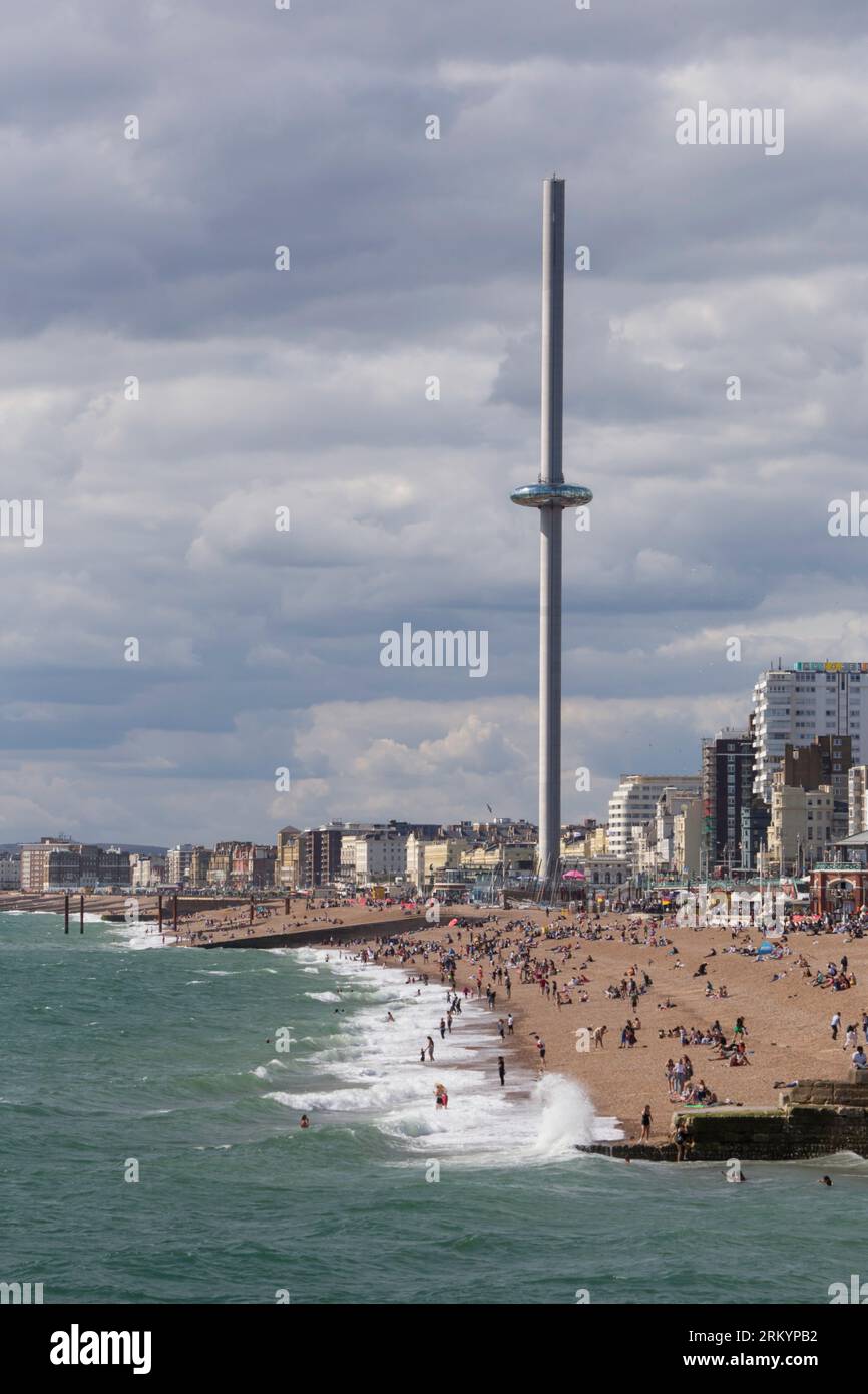 Brighton i360 Tower in the sunshine Stock Photo - Alamy