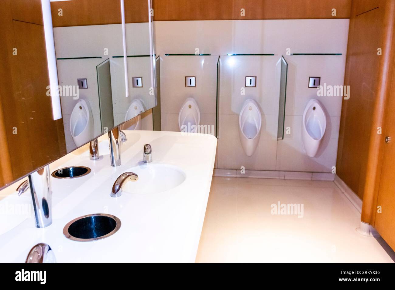 Mens Public Toilet Interior Shanghai China Stock Photo Image Of