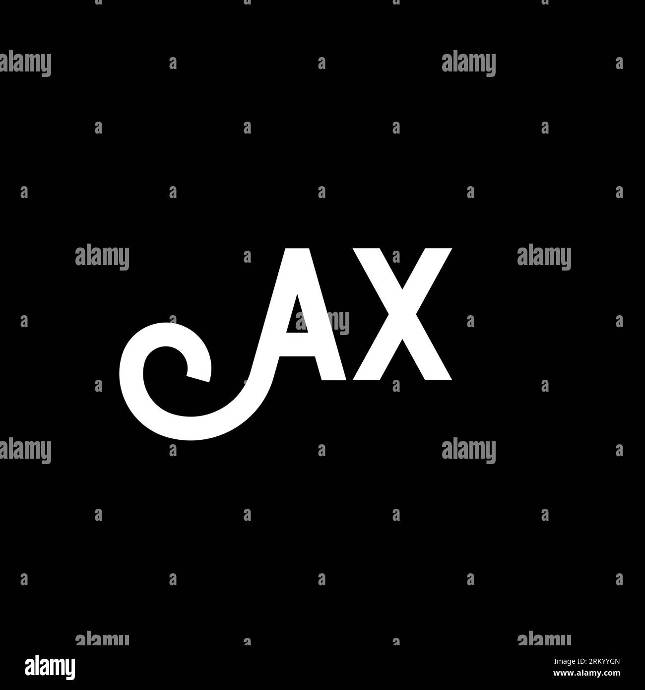 AX letter logo design on black background. AX creative initials letter ...