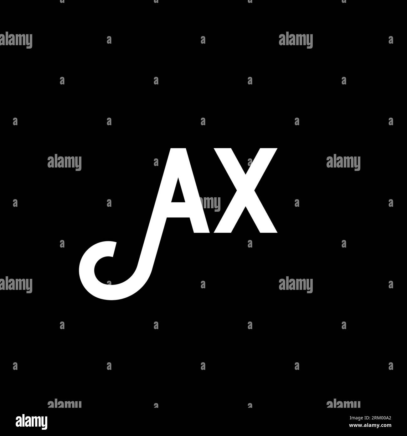 AX letter logo design on black background. AX creative initials letter ...