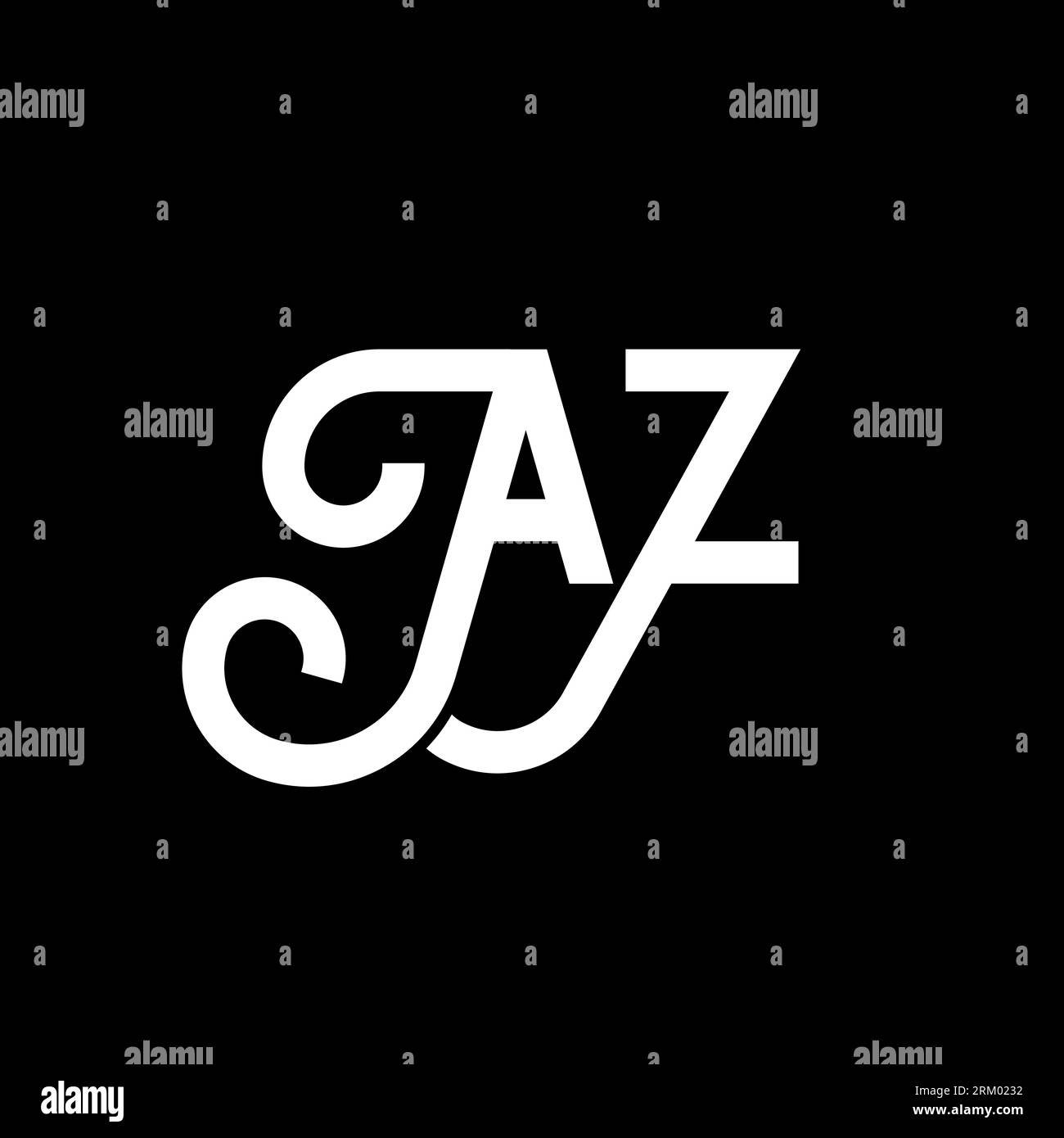 AZ letter logo design on black background. AZ creative initials letter ...