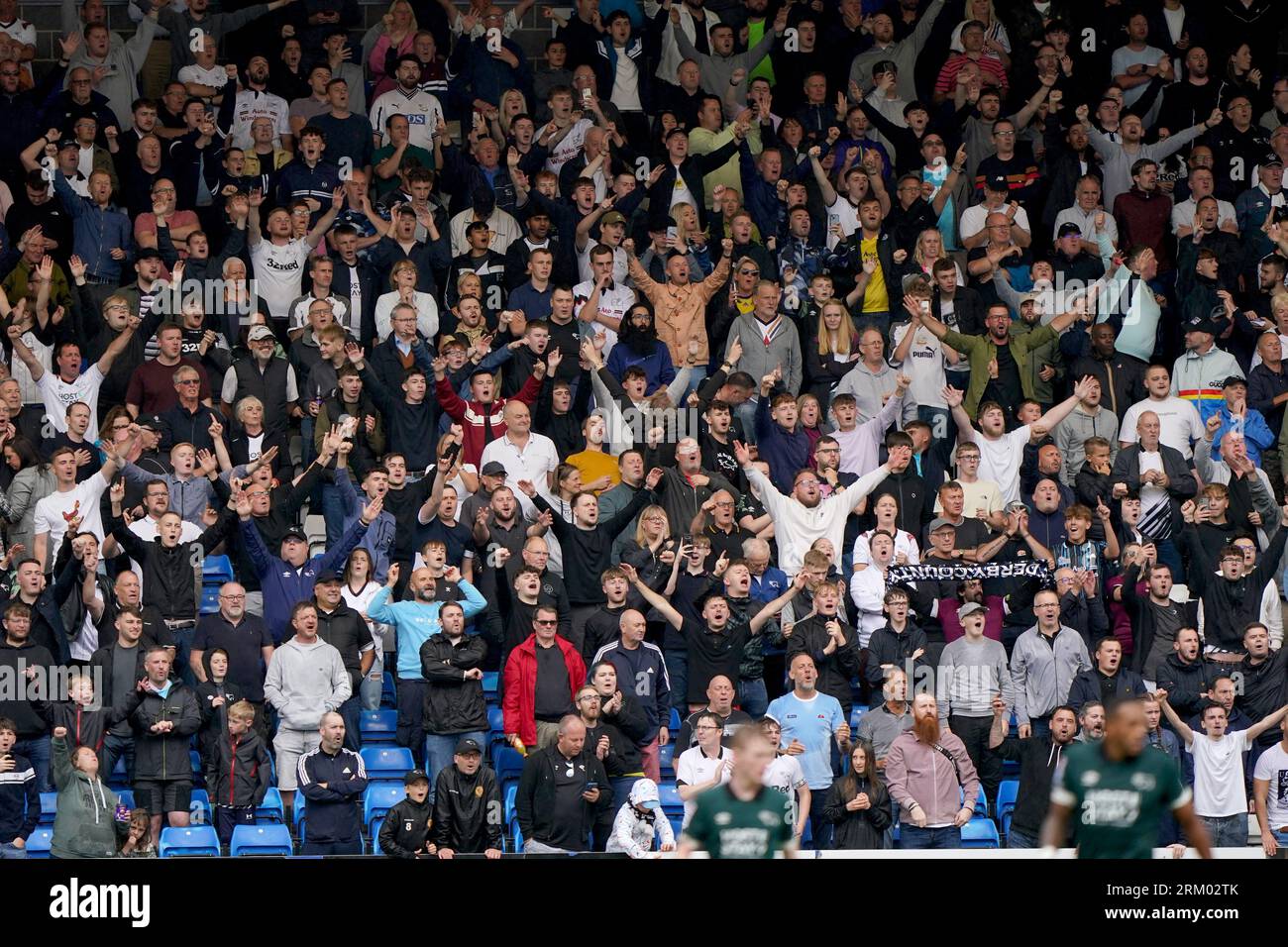 Derby county fans celebrate the fourth goal hi-res stock photography ...