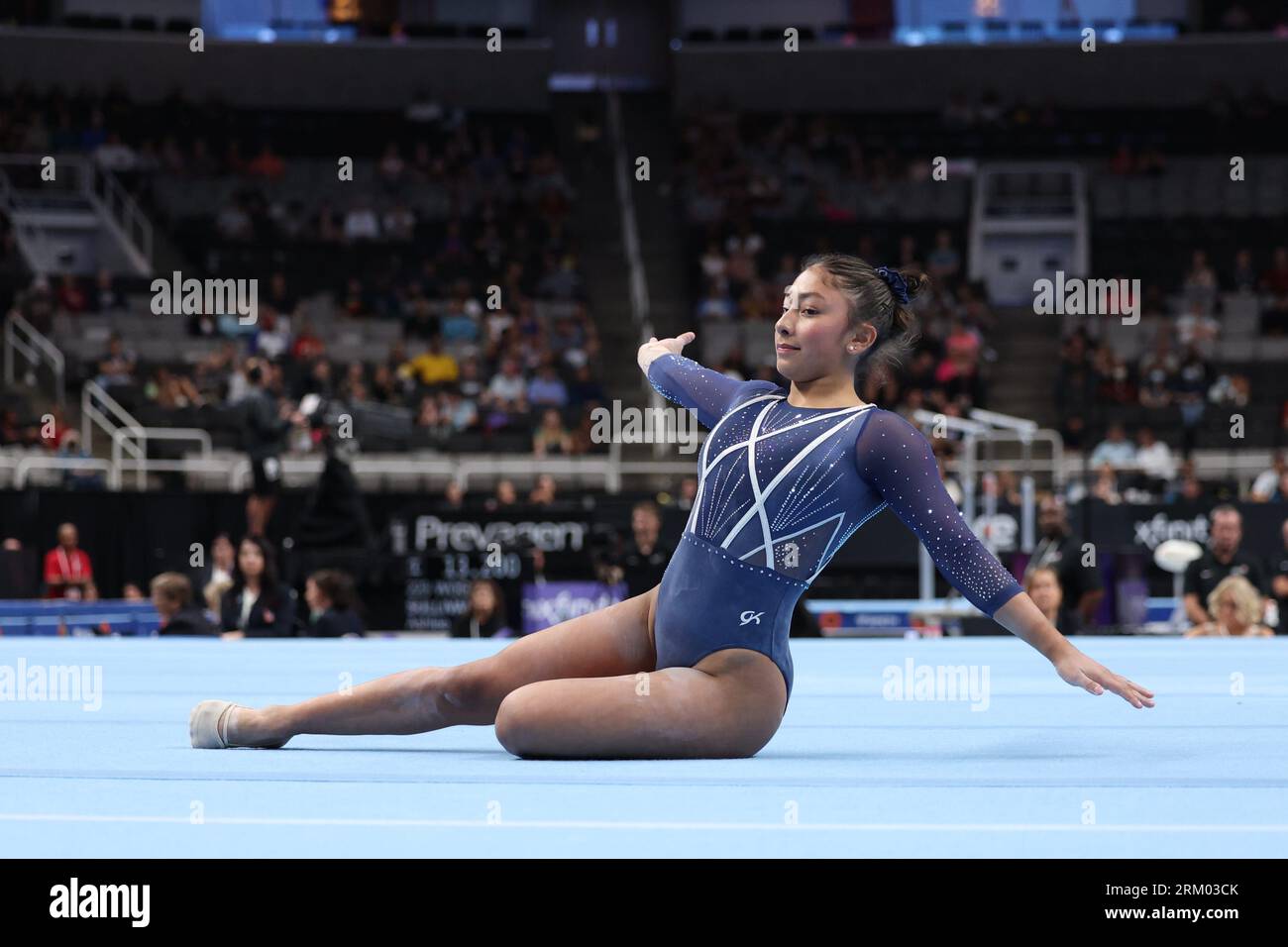 San Jose, California. 25th Aug, 2023. August 25, 2023: Gymnast Michelle ...