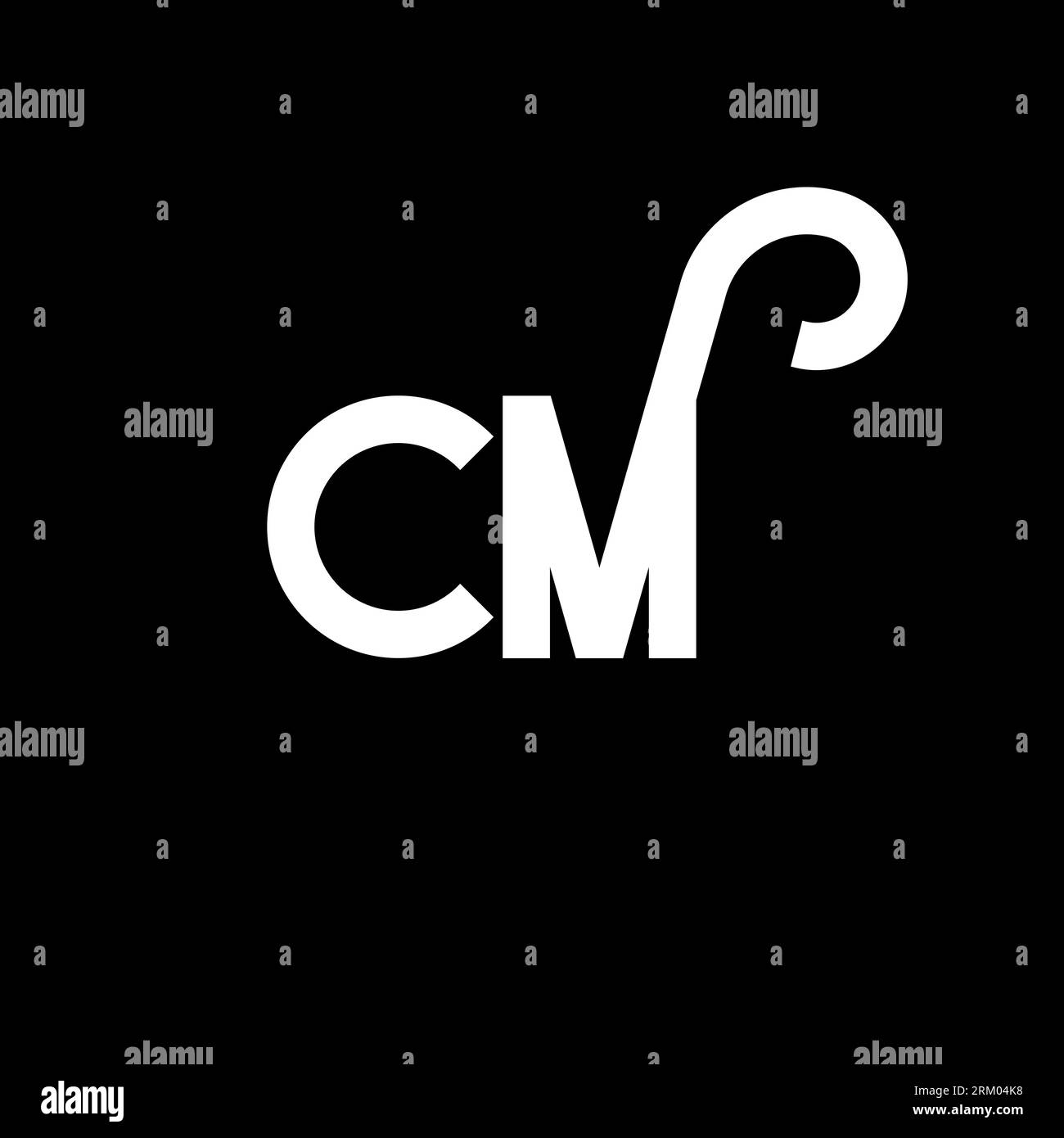 CM letter logo design on black background. CM creative initials letter ...