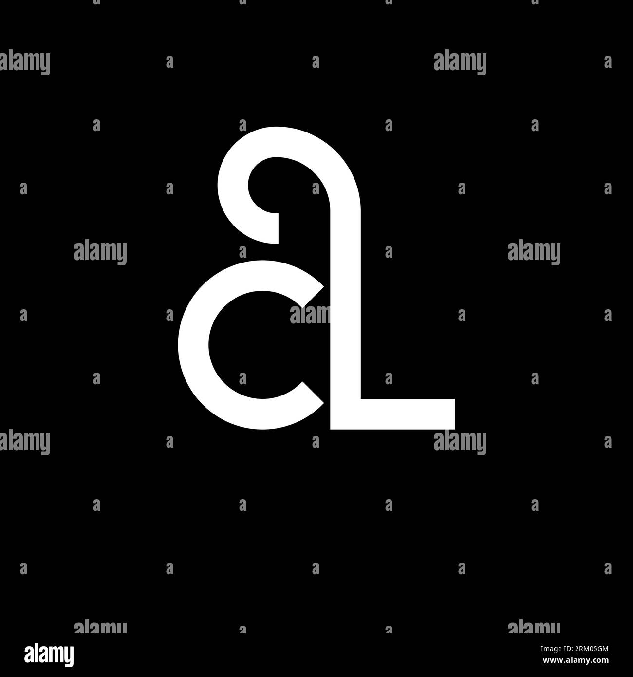 CL letter logo design on black background. CL creative initials letter ...