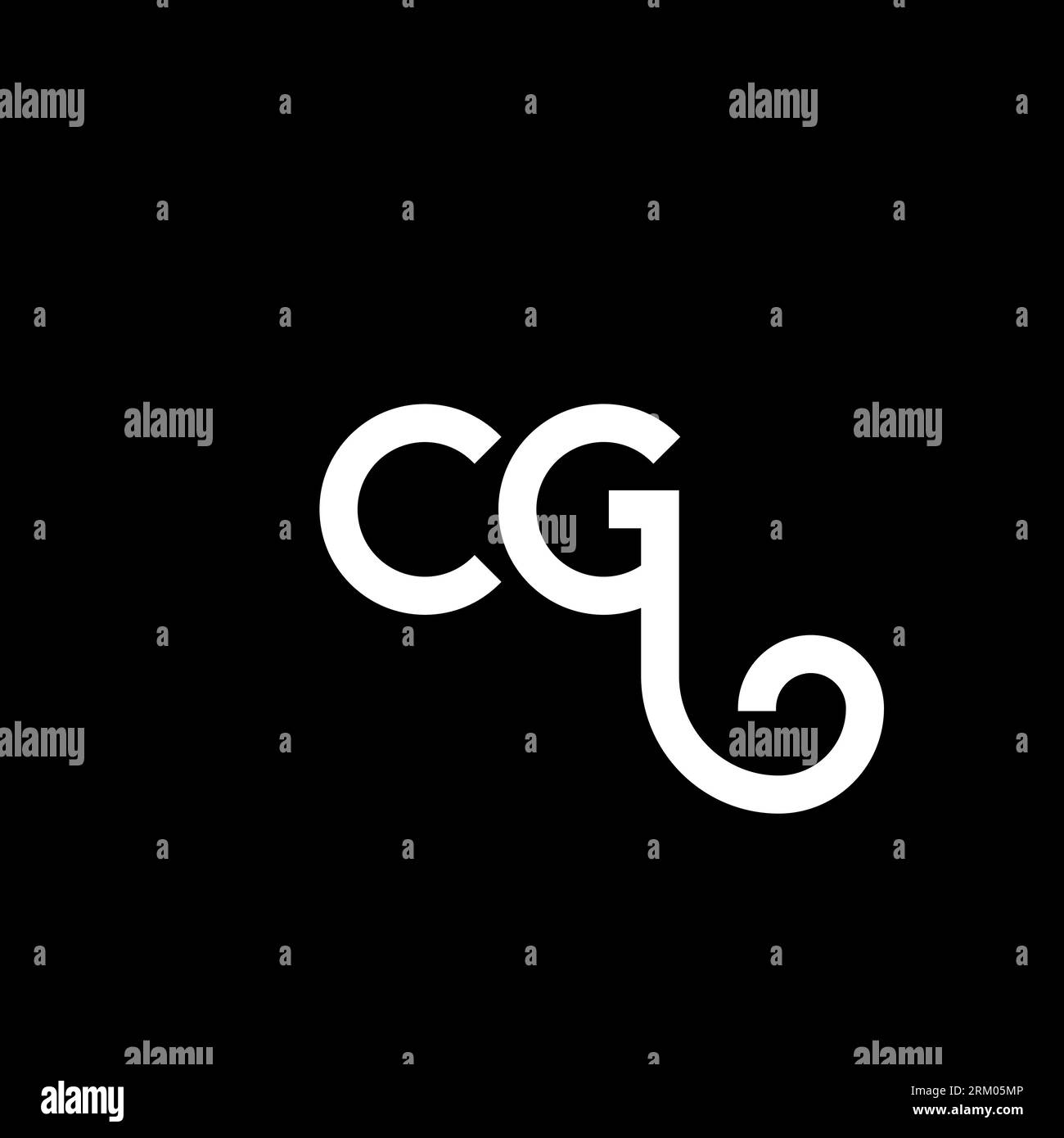 CG letter logo design on black background. CG creative initials letter ...