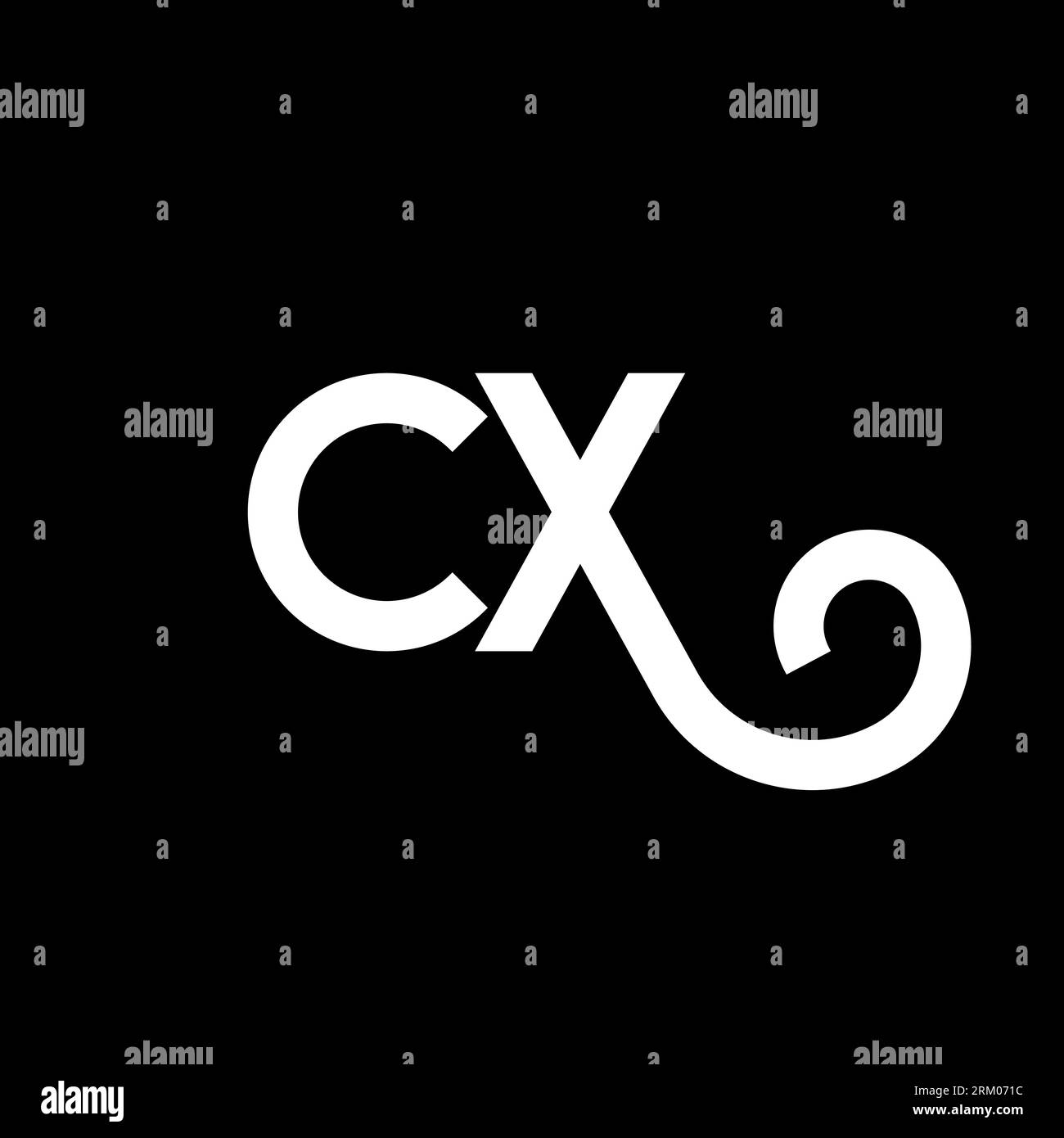 CX letter logo design on black background. CX creative initials letter ...