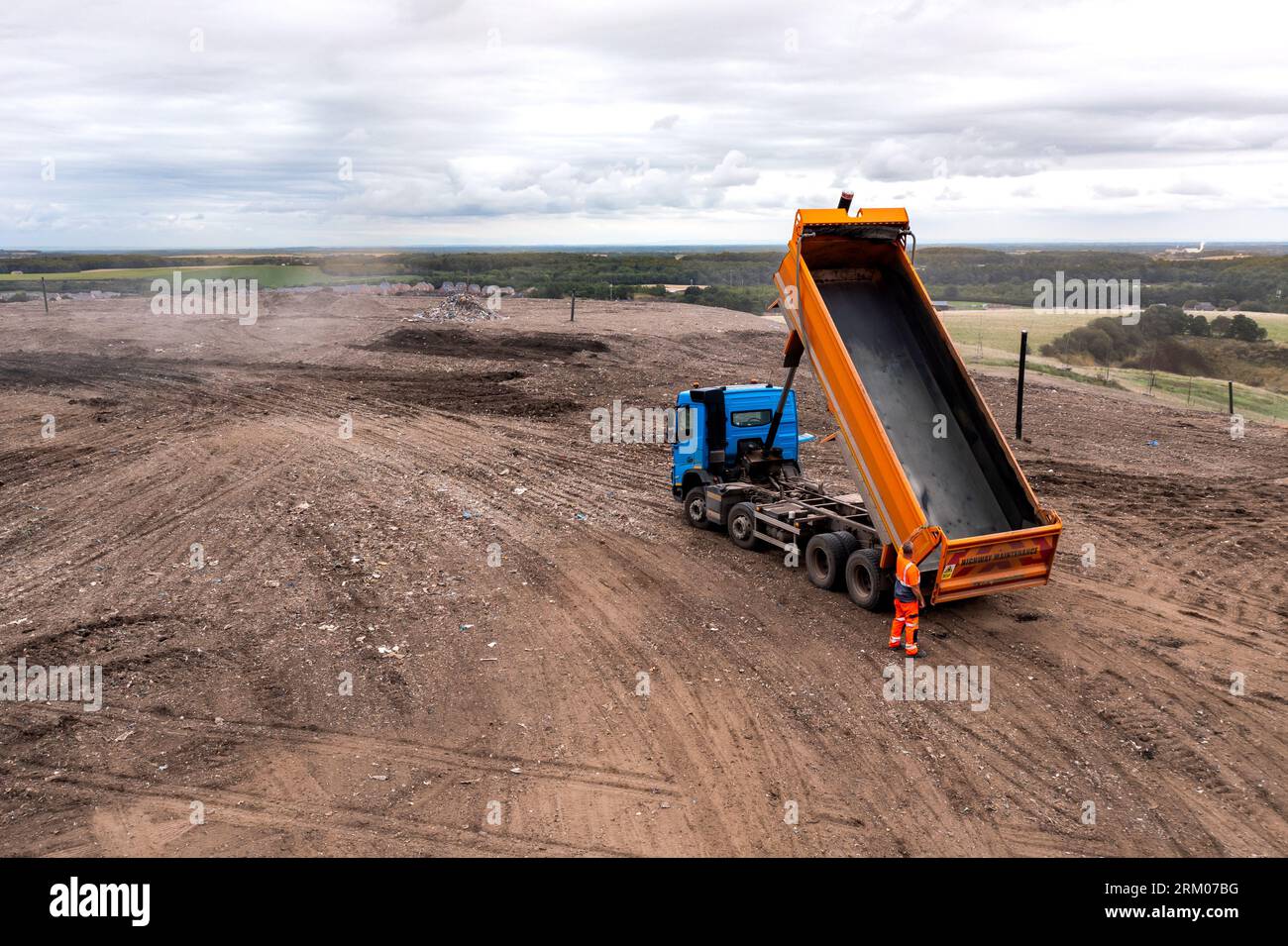 Aerial view empty dump truck hi-res stock photography and images - Alamy