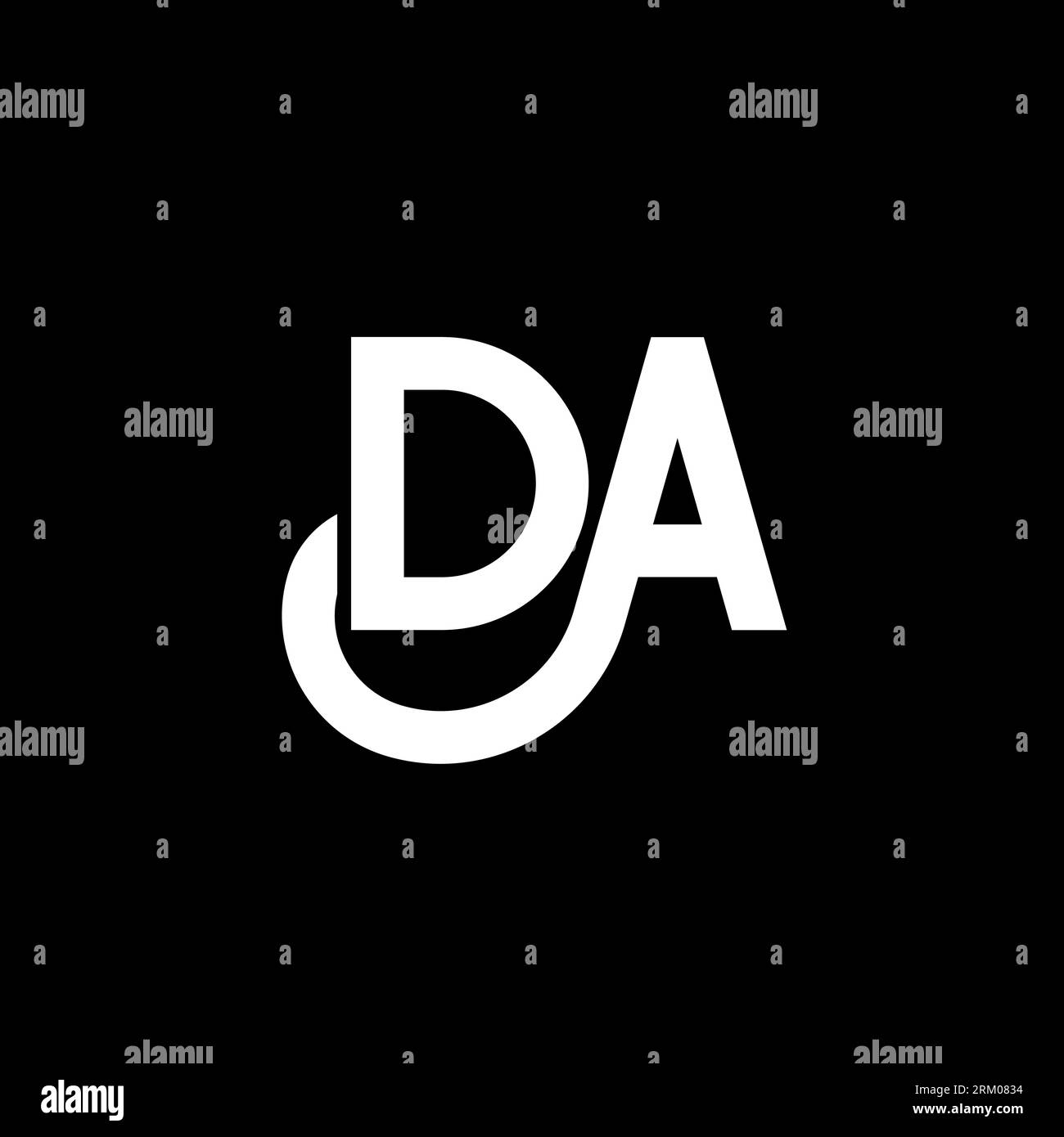 DA letter logo design on black background. DA creative initials letter ...