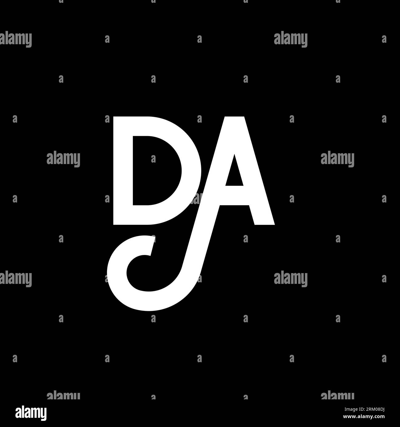 DA letter logo design on black background. DA creative initials letter ...