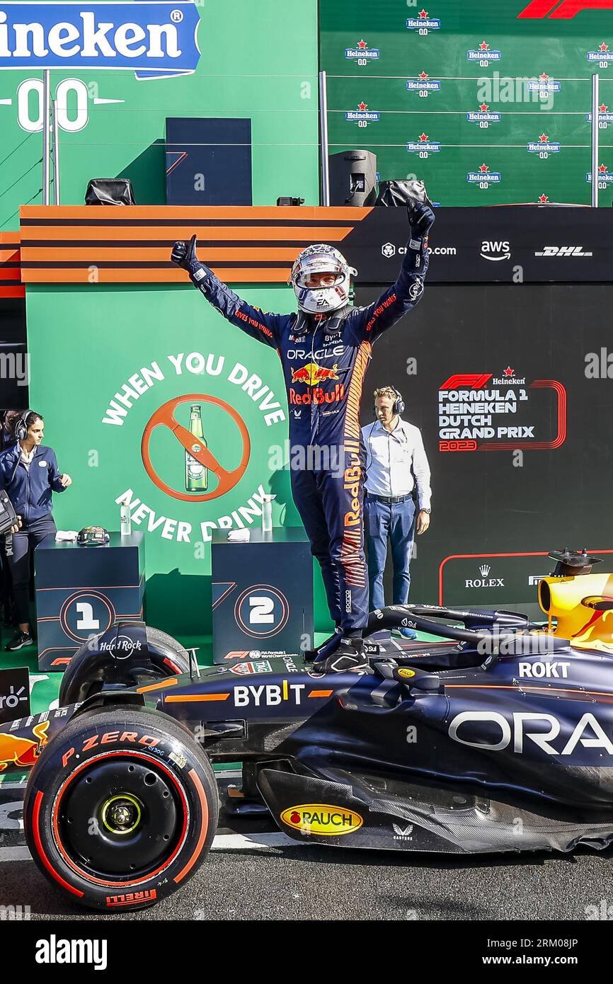 VERSTAPPEN Max (ned), Red Bull Racing RB19, portrait during the 2023 Formula 1 Heineken Dutch ...