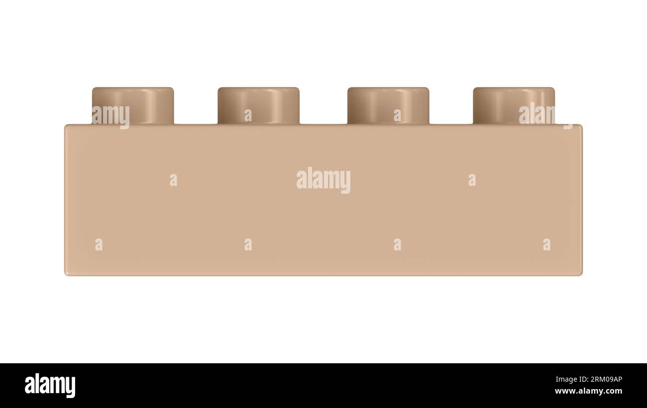 Hazelnut Lego Block Isolated on a White Background. Close Up View of a ...
