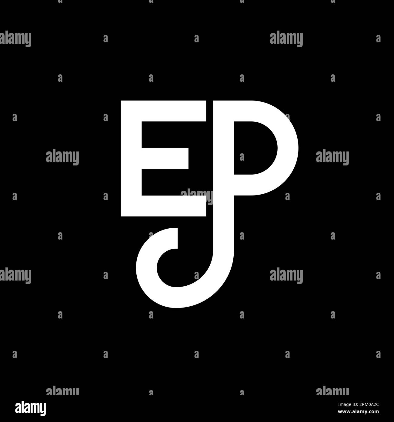 EP letter logo design on black background. EP creative initials letter ...