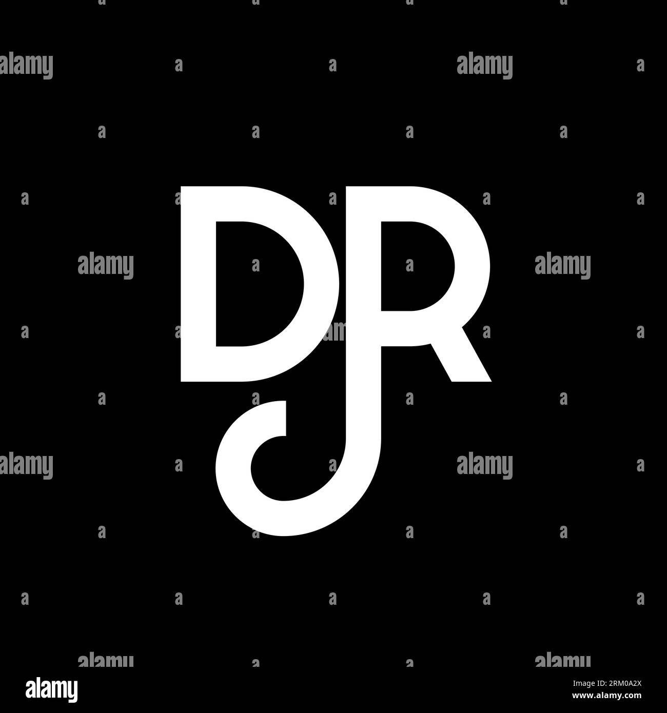 DR letter logo design on black background. DR creative initials letter ...