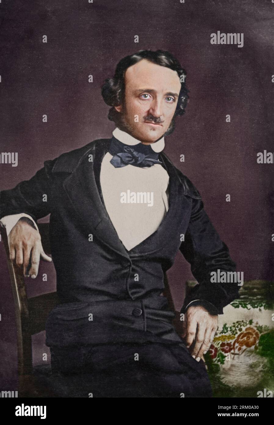 Edgar Allan Poe. Carte-de-visite after a daguerreotype, 1847, probably ...