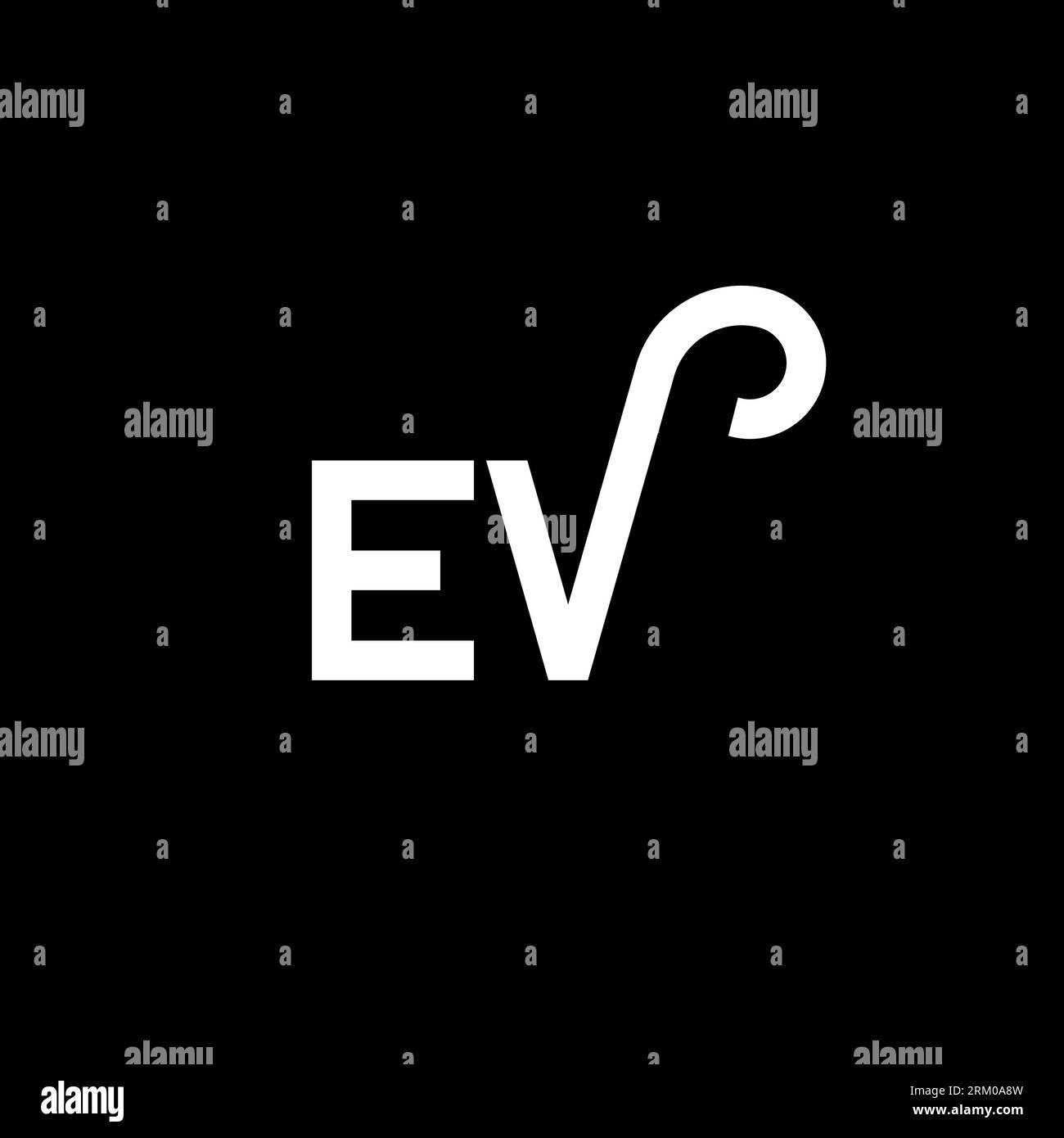 EV letter logo design on black background. EV creative initials letter ...