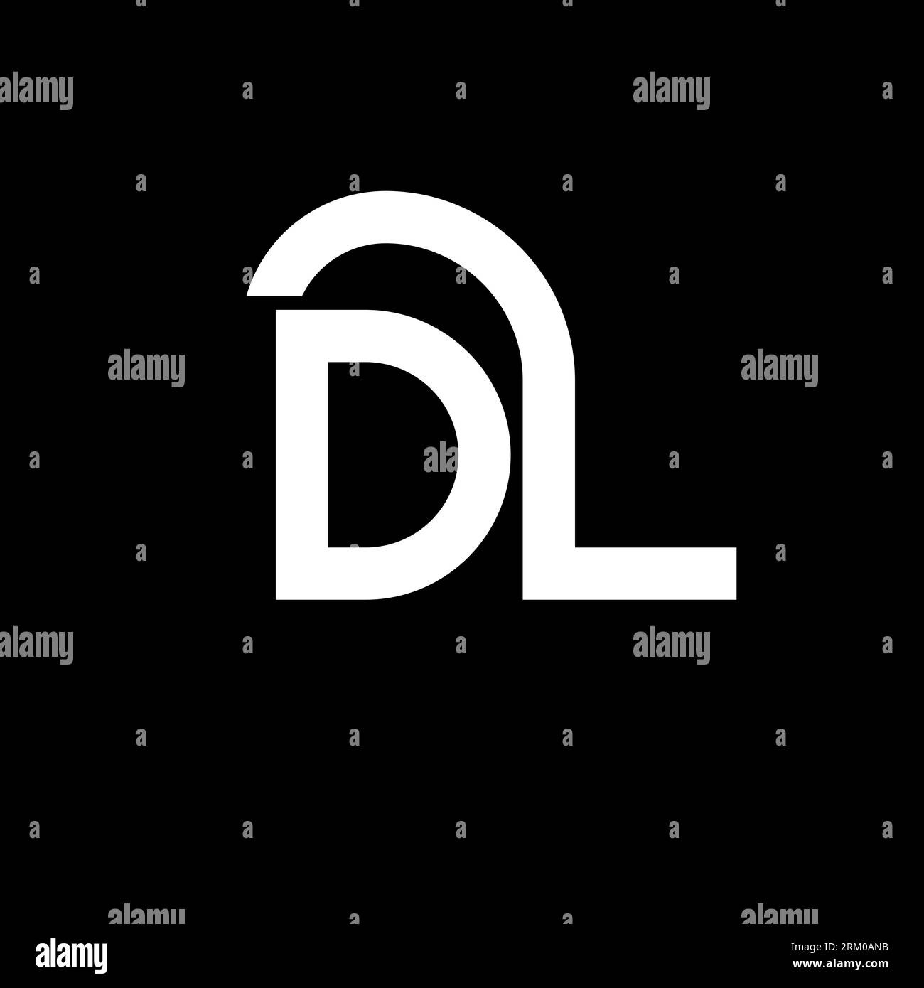 DL letter logo design on black background. DL creative initials letter ...
