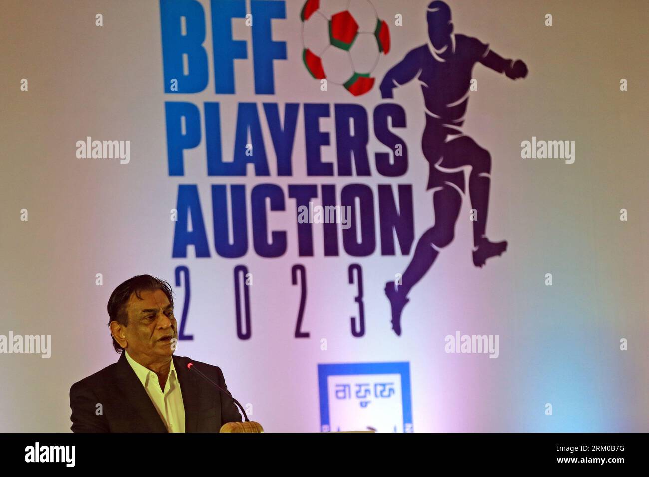 BFF president Kazi Salahuddin speaks as a total of 10 players of ...