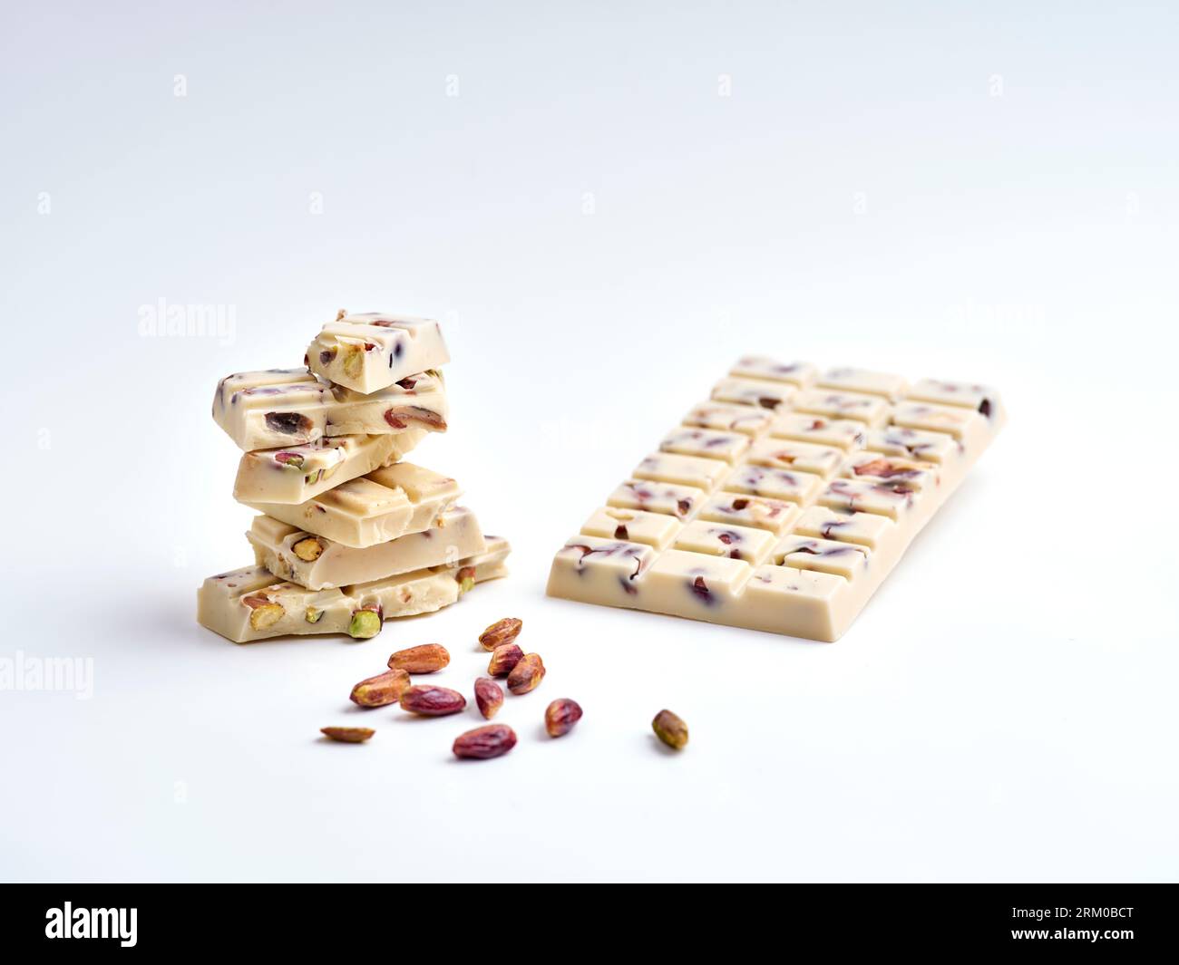 nice gourmet chocolate piece isolated on white. Close-up short of a ...