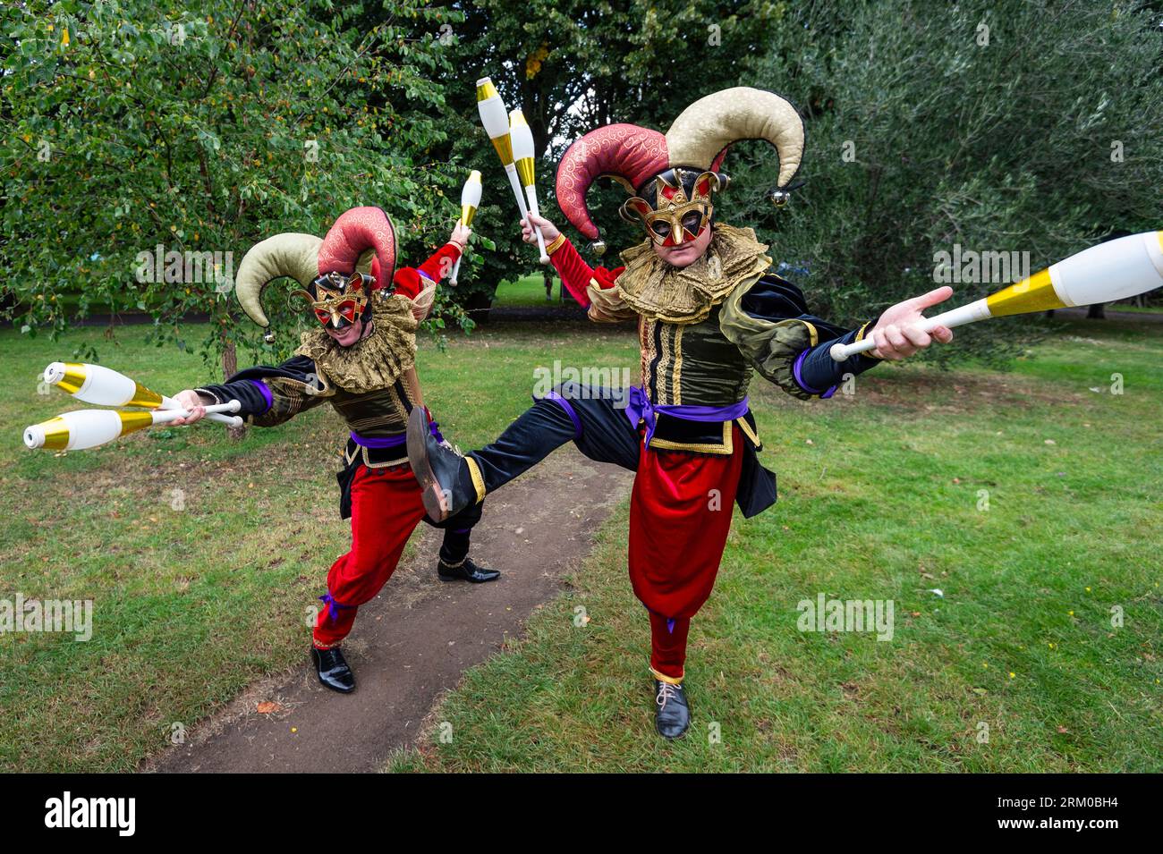 London, UK. 26 August 2023. Juggling Jesters at Victorian Vauxhall, a ...